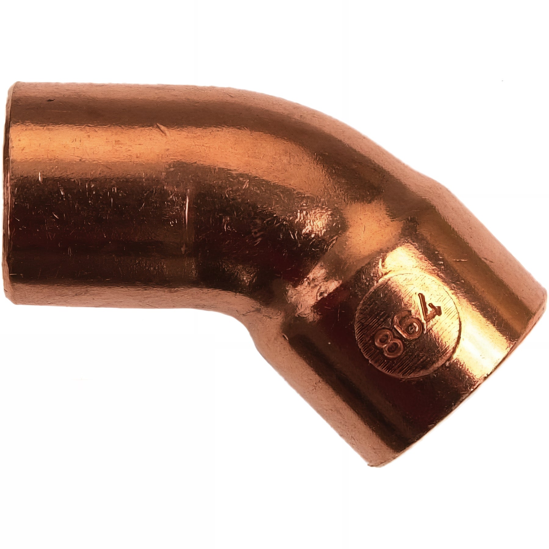 Codo de cobre 45° macho hembra para soldar en latón para instalación de fontanería calefacción ...