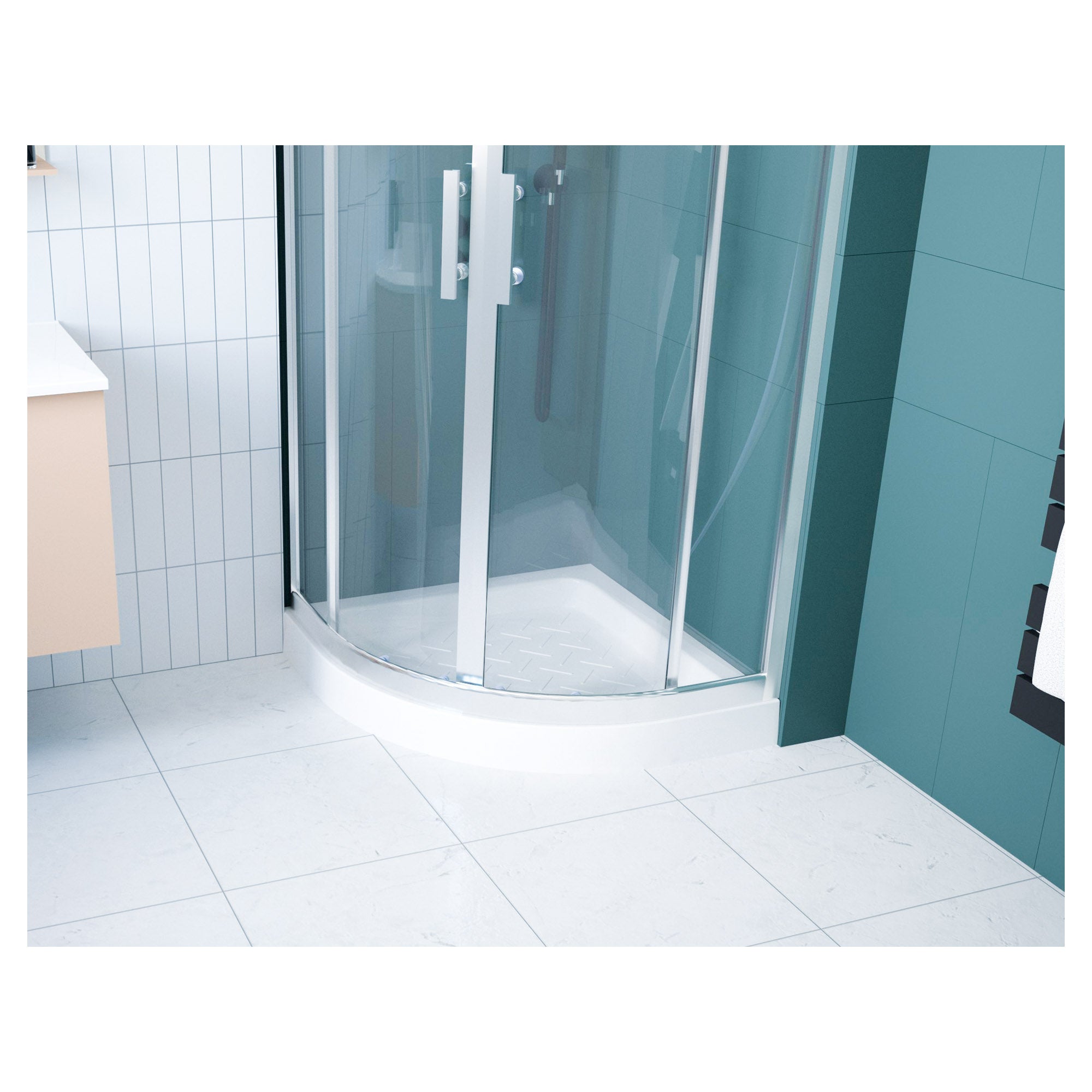 ONDEE ZEN - Receveur de douche de douche CERA 2 - 80 x 80 cm - Quart de ...