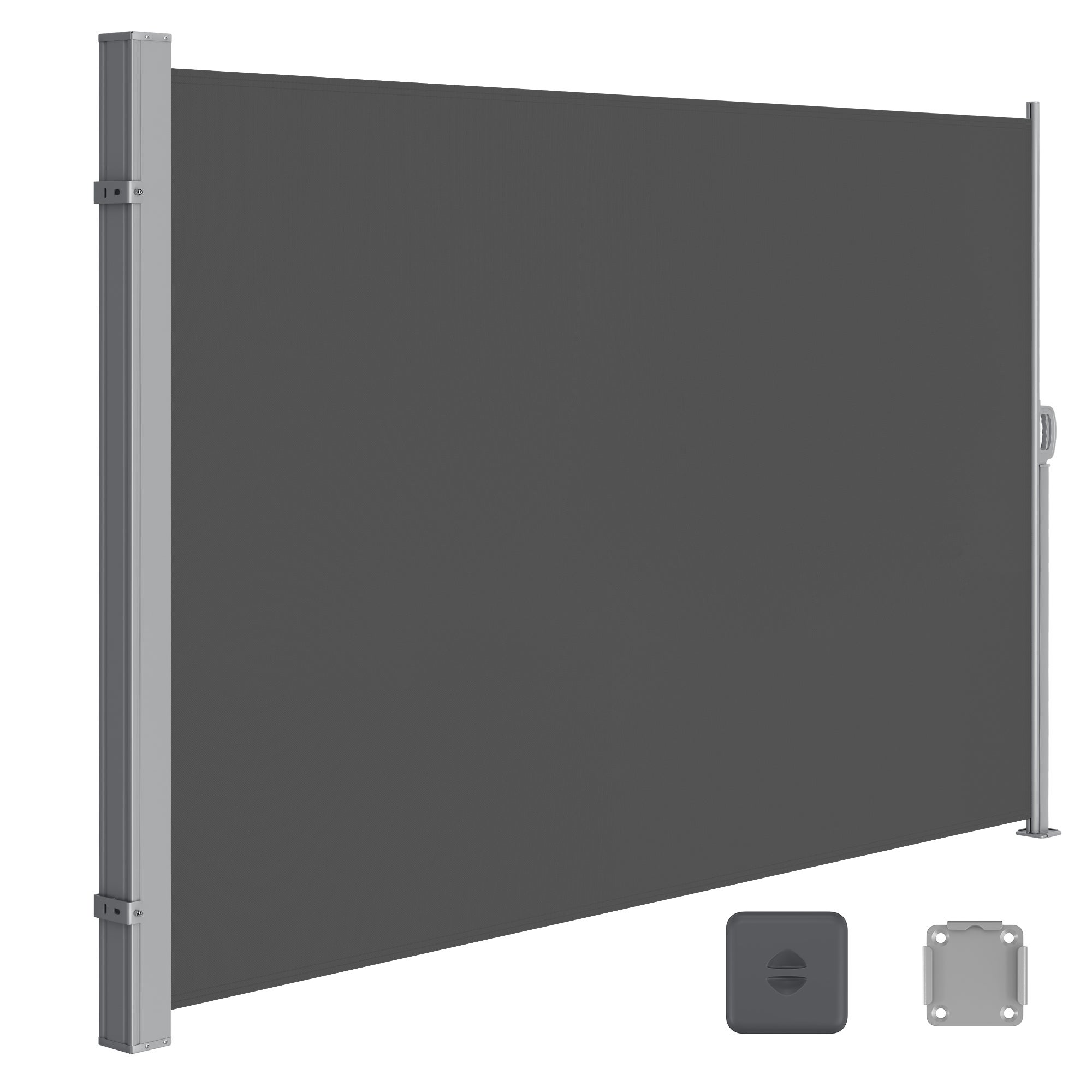 Store Latéral Pour Balcon Et Terrasse, 1,6 x 3 m, brise vue, gris Foncé ...