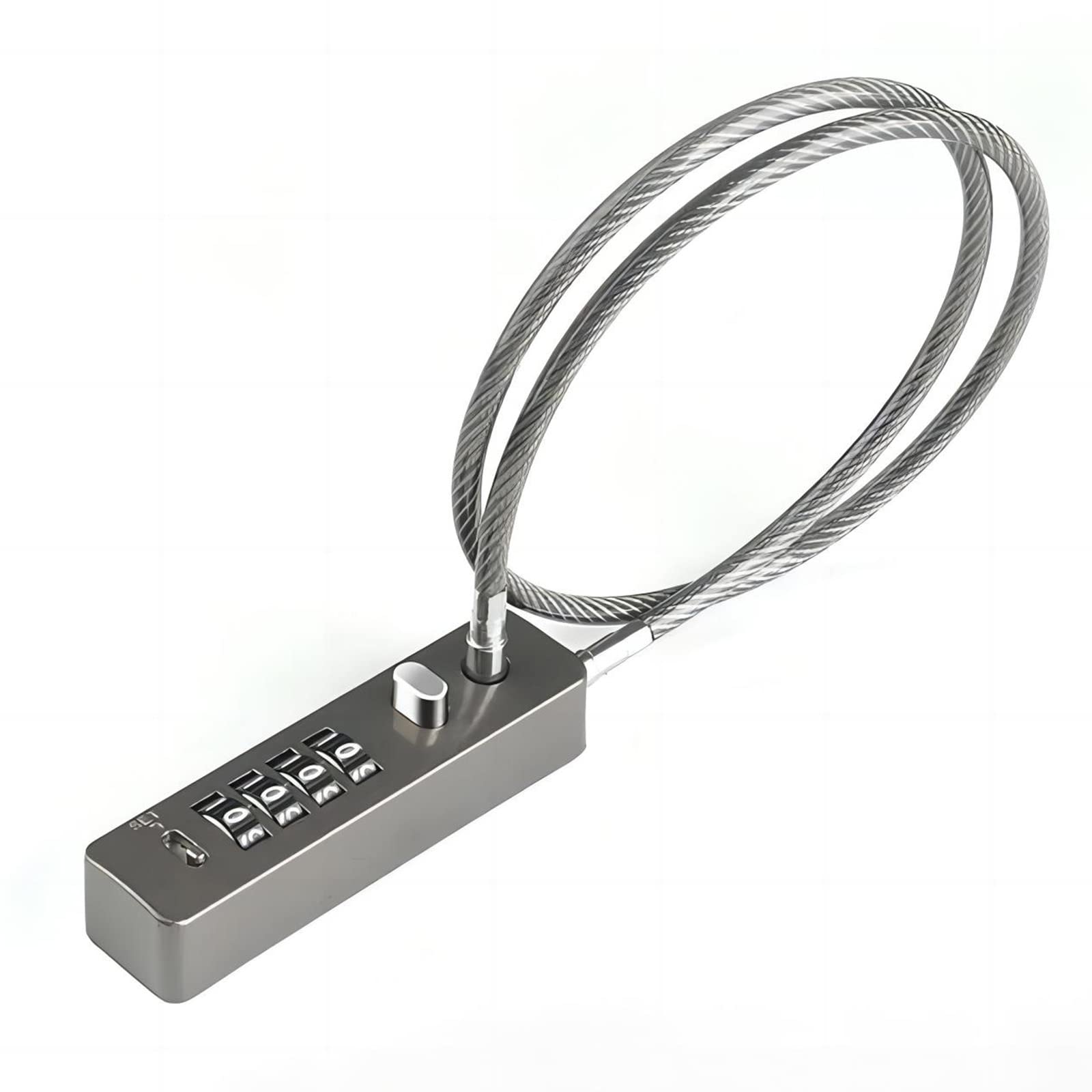 Candado de combinación de cable, candado de combinación de cable de 4 dígitos con contraseña ...