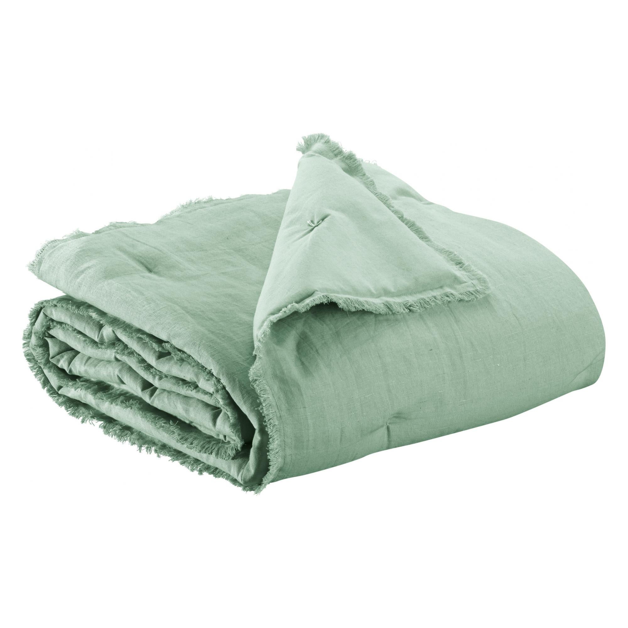 Plaid uni Laly opaline 135 x 200 cm Vivaraise | Leroy Merlin