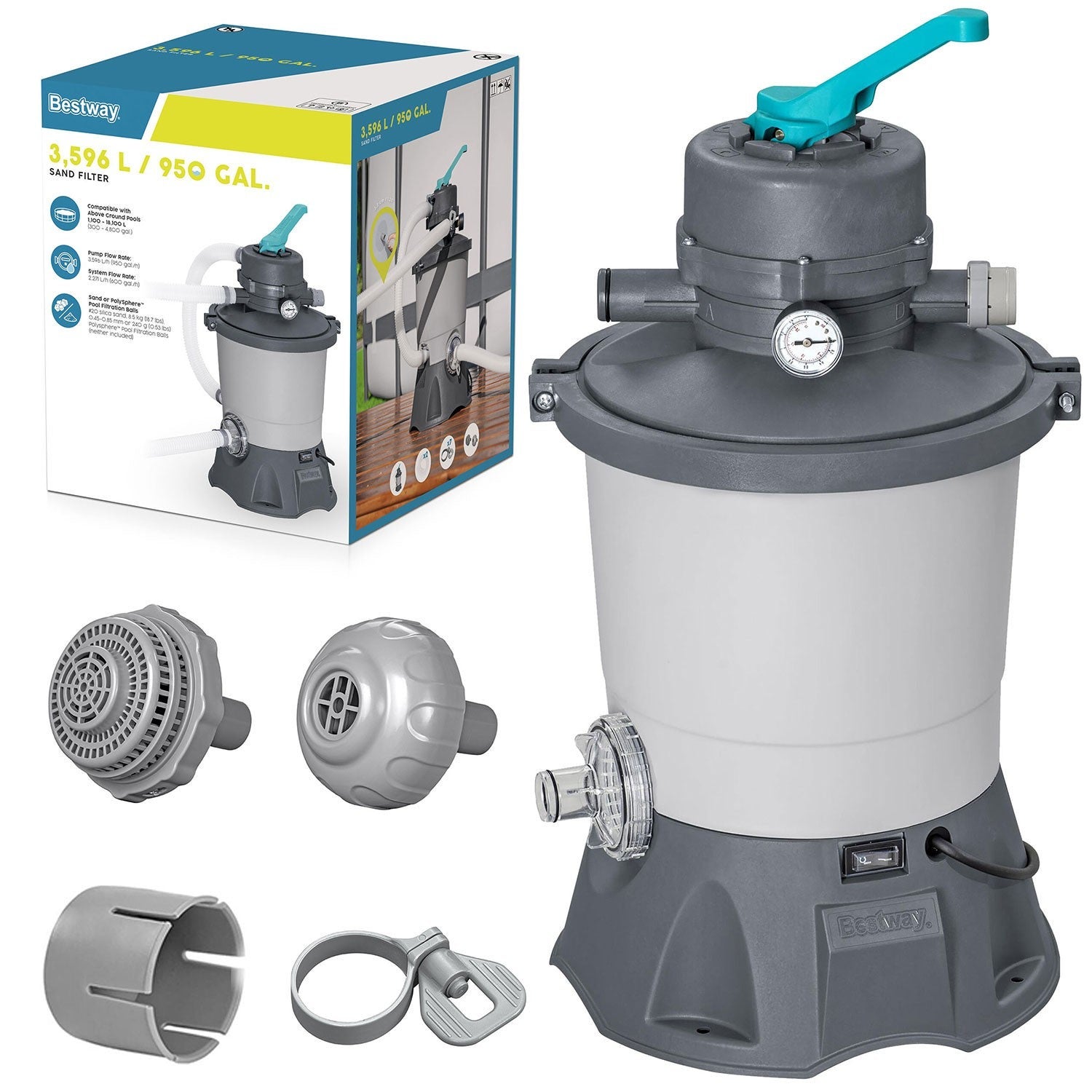 Pompe à sable pour piscines 3596 L/h Bestway 58515 | Leroy Merlin