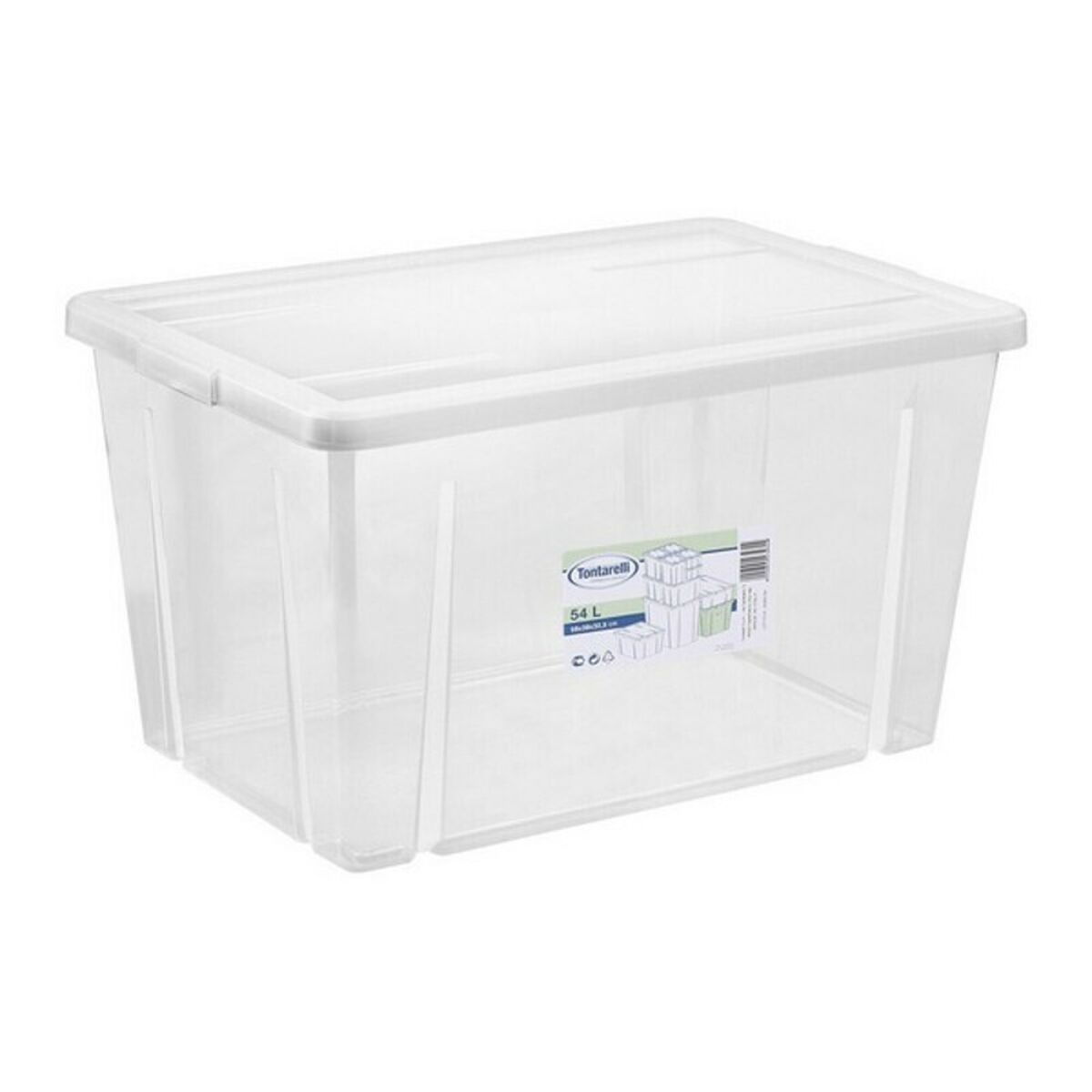 Boîte de rangement avec couvercle Tontarelli 54 L Transparent (59 X 39 ... Boîte de rangement avec couvercle Tontarelli 54 L Transparent (59 X 39 ...