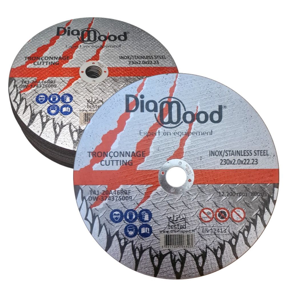 Lot De 25 Disques à Tronçonner D 230 X Al 2223 X ép 20 Mm Inox
