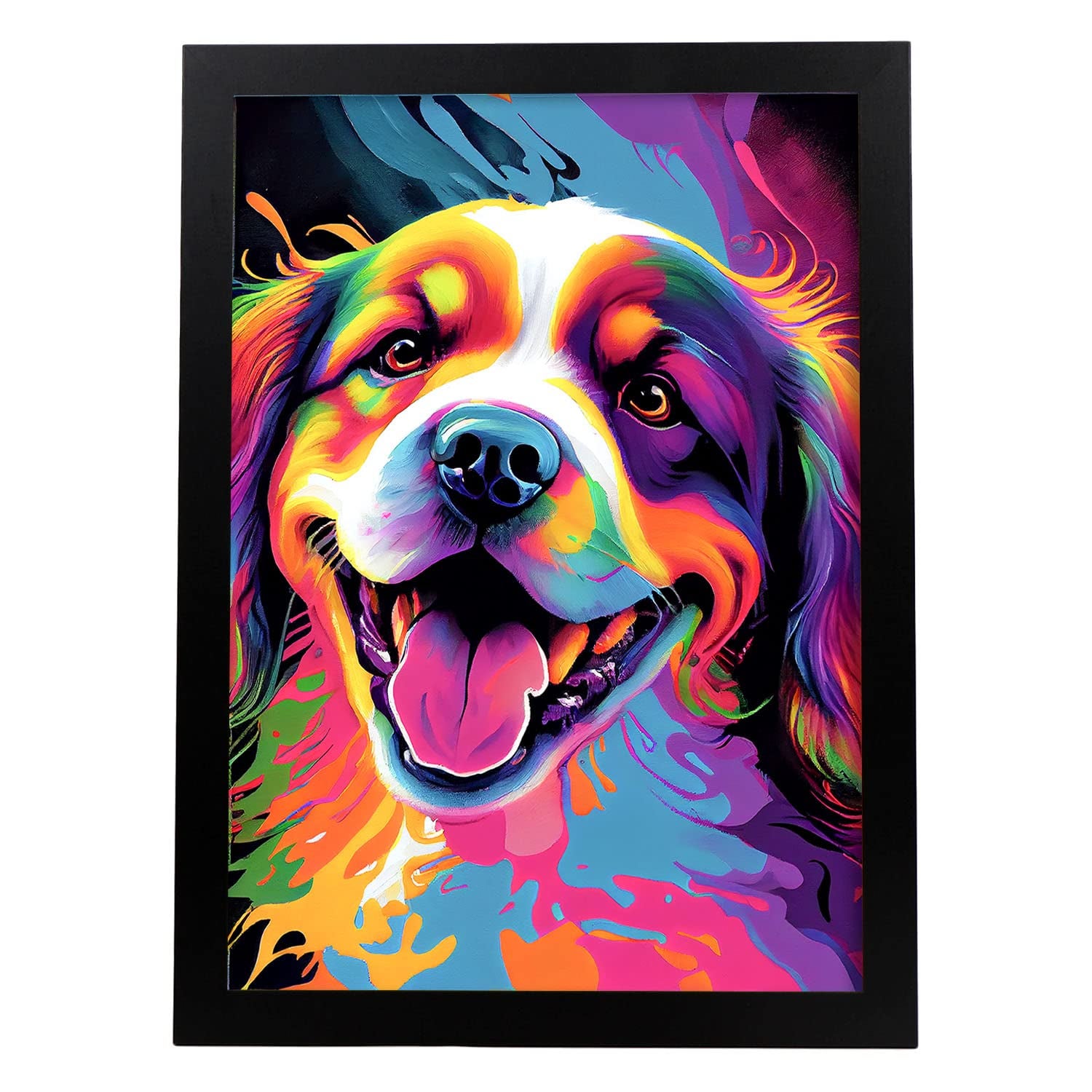 Nacnic Poster De Perro Estilo Retrato Coloridas Ilustraciones De ...