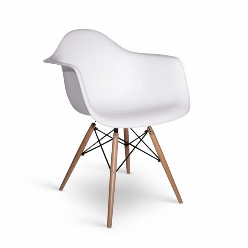ORION91 HADAR Chair, Nordic Design, White Polypropylene Seat, Beech ...