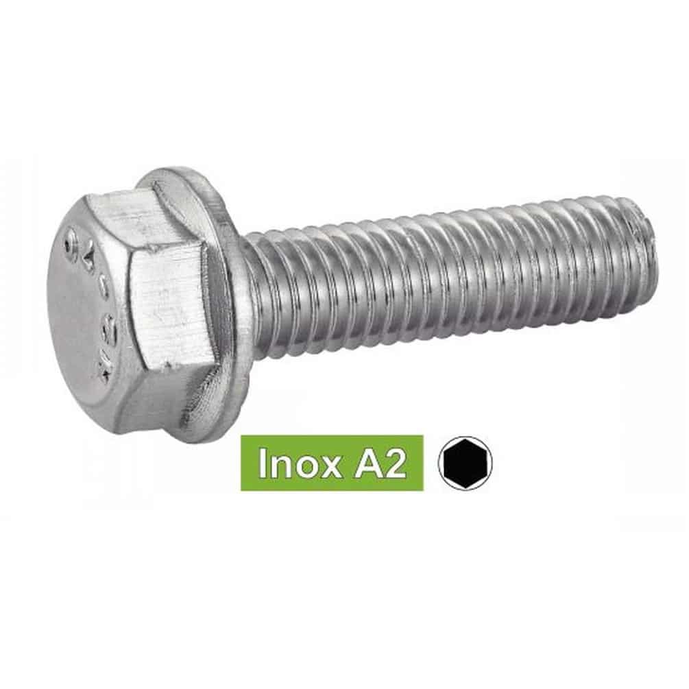 200 Vis à Métaux Tête Hexagonale à Embase Crantée 5 x 30 mm - DIN 6921 ...