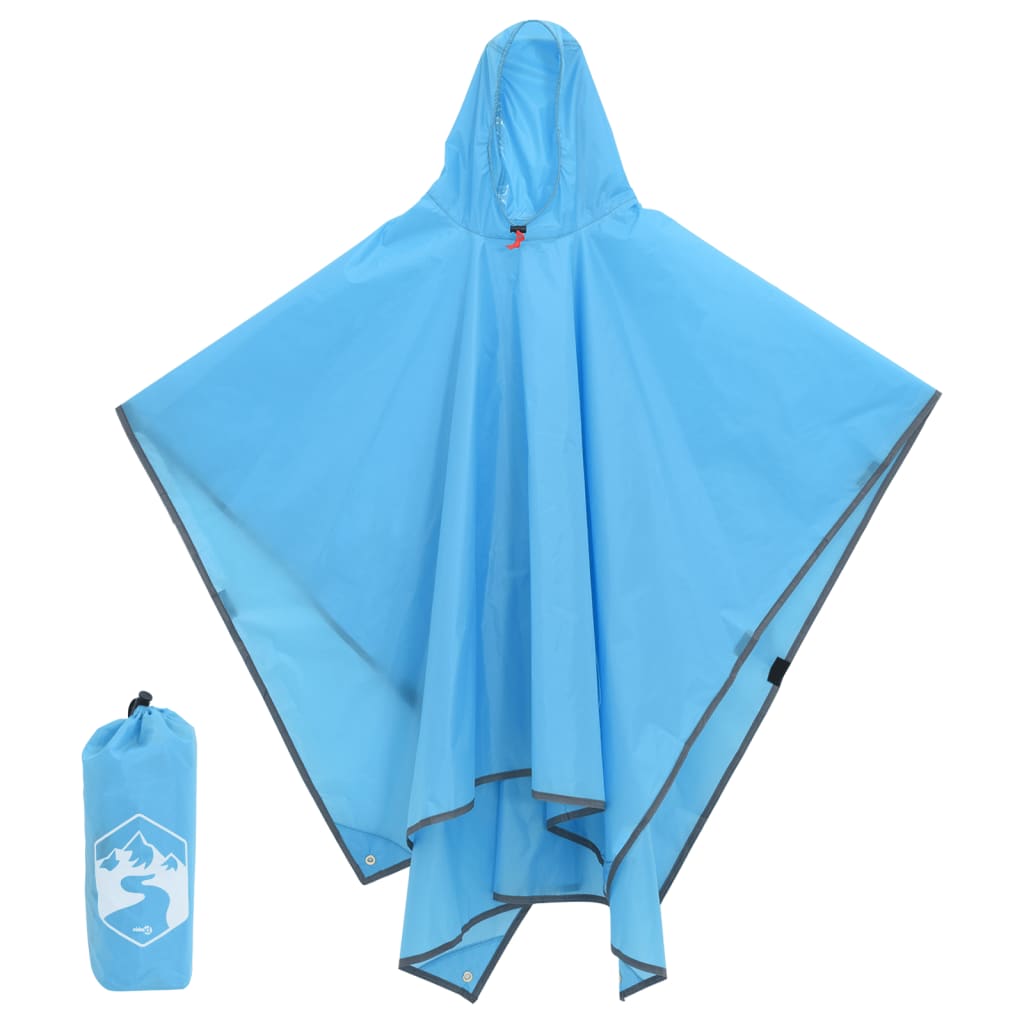 Poncho de pluie avec capuche design 2 en 1 bleu 223x145 cm | Leroy Merlin