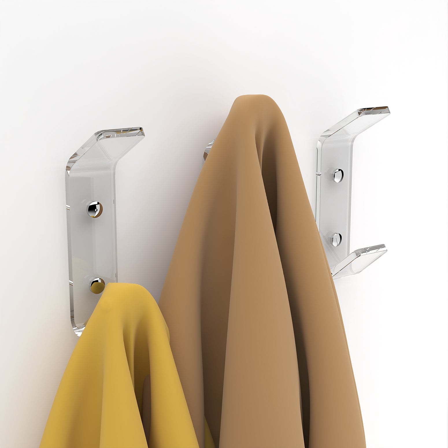 AGPLEX - Lot de 3 crochets muraux en verre acrylique, design moderne ...