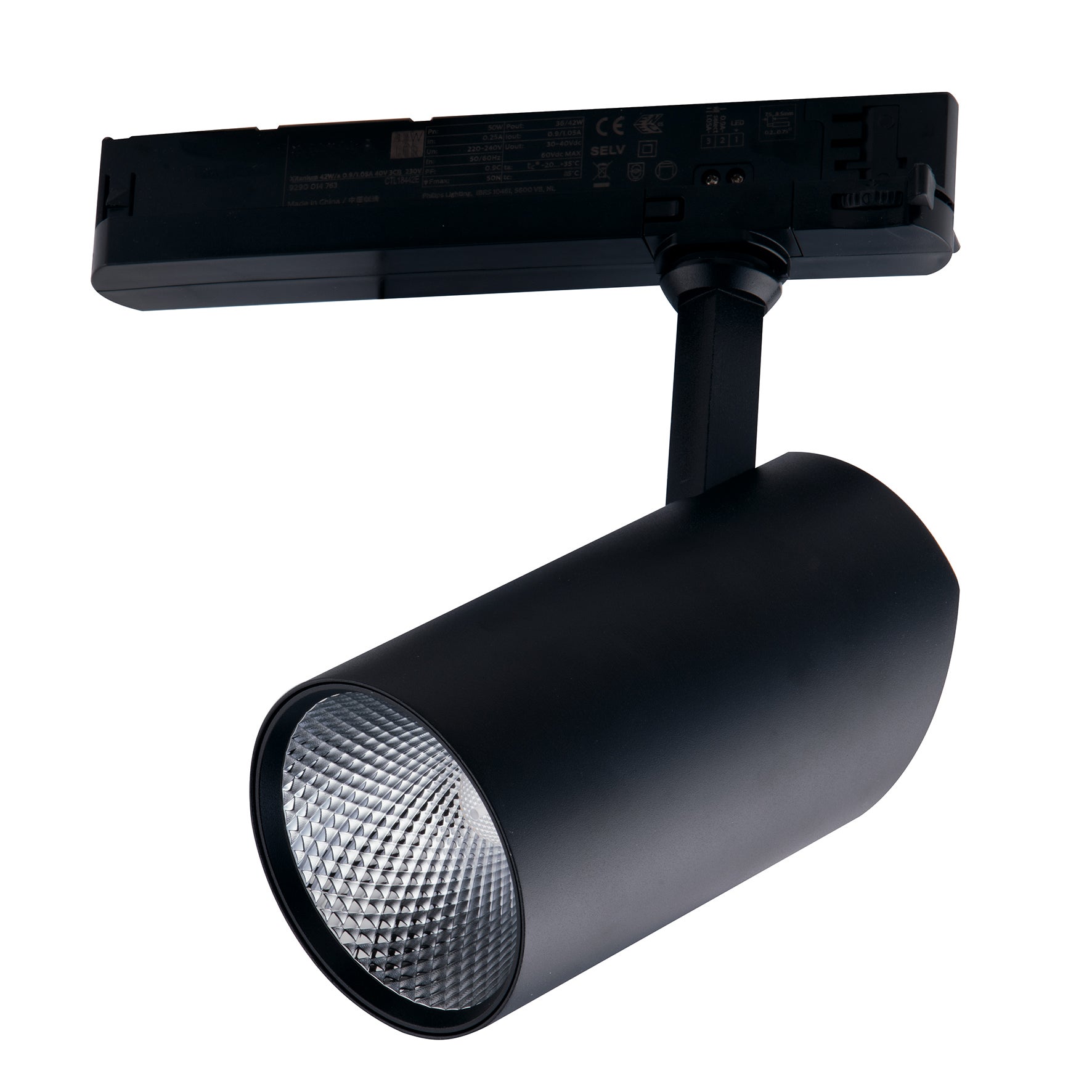 Phare LED ACTION noir avec adaptateur triphasé invisible LED 20 W 2000 ...