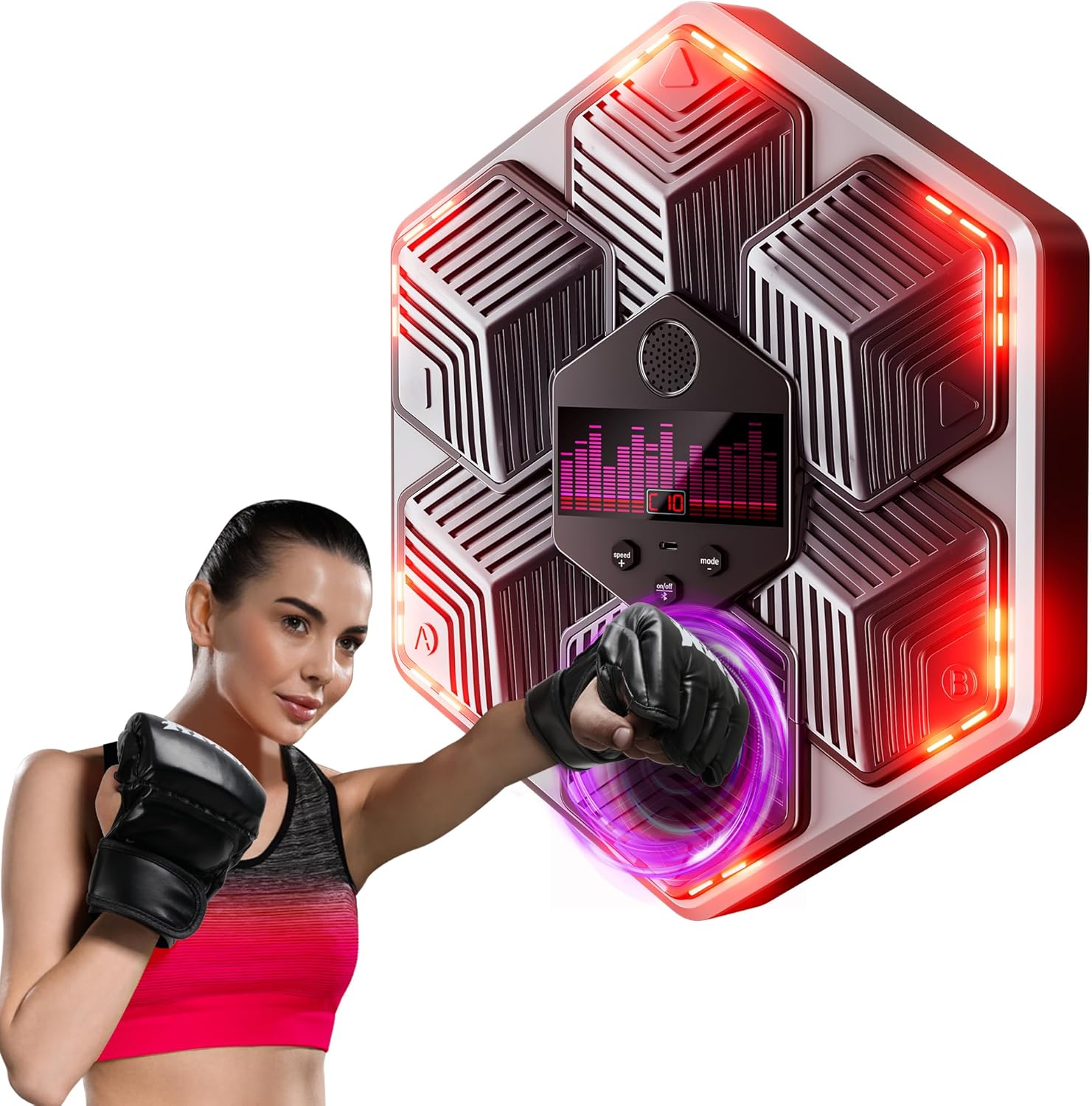 Machine de Boxe Musicale Adulte - 14 Modes de 16 Vitesse Music Boxing ...