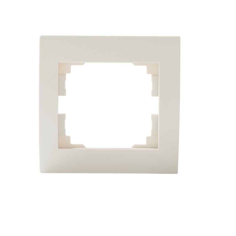 Plaque simple horizontale - 1 poste - ABS crème - 81x80mm | Leroy Merlin