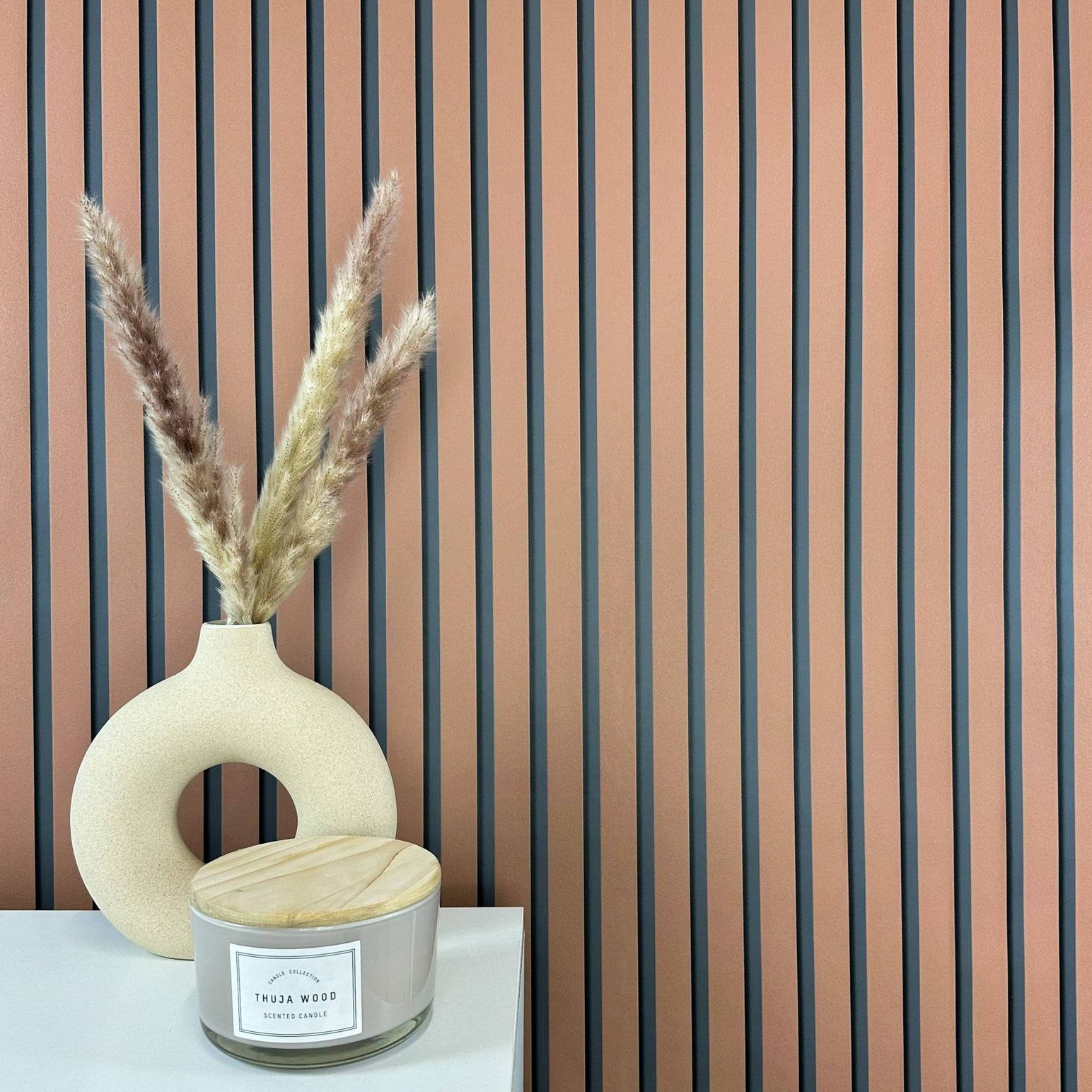 WALLCOVER Papier Peint Intissé Rouge Rayures Noir - Terracotta Panneaux ...