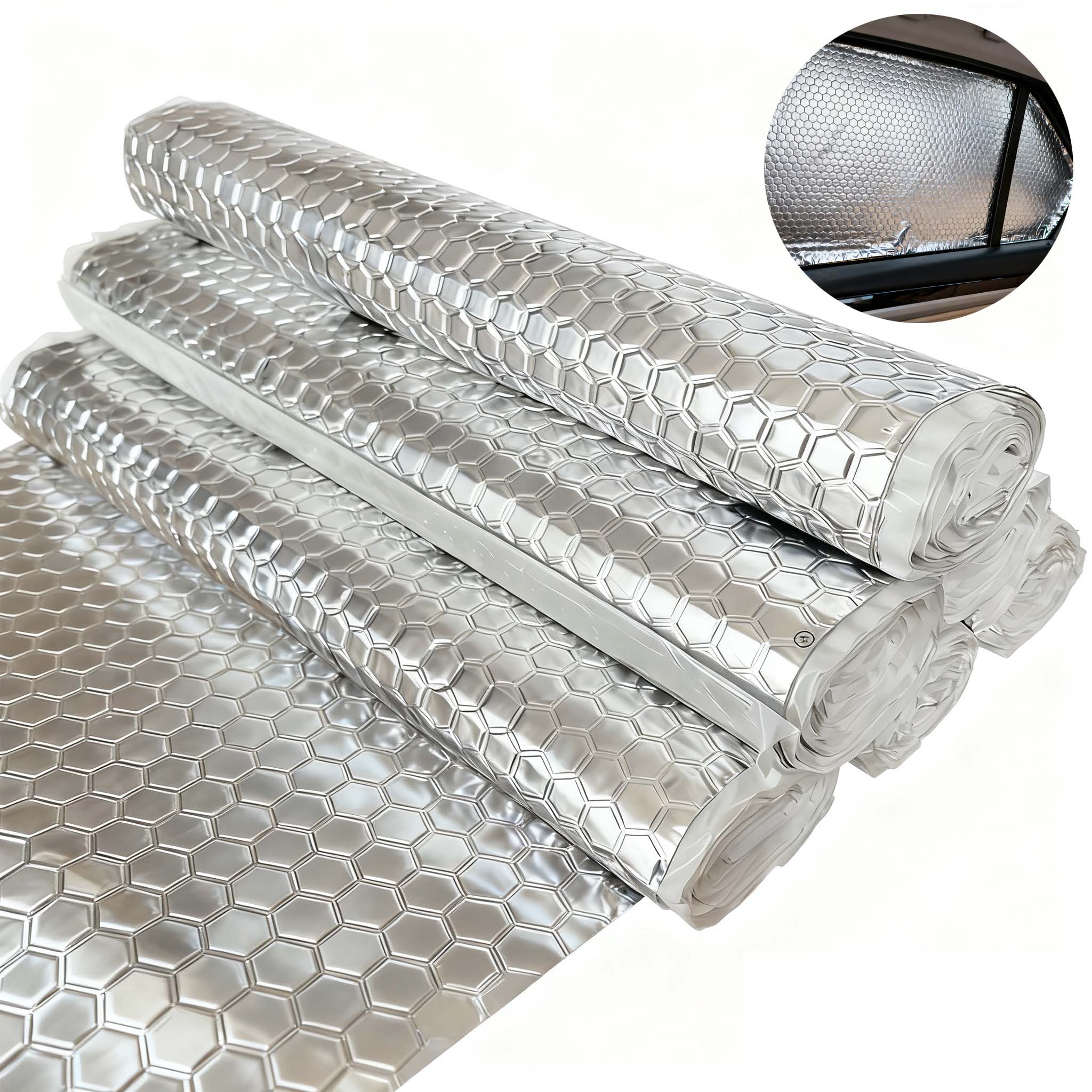 2 rollos de tapete aislante de aluminio autoadhesivo – Reduce ruido y ...