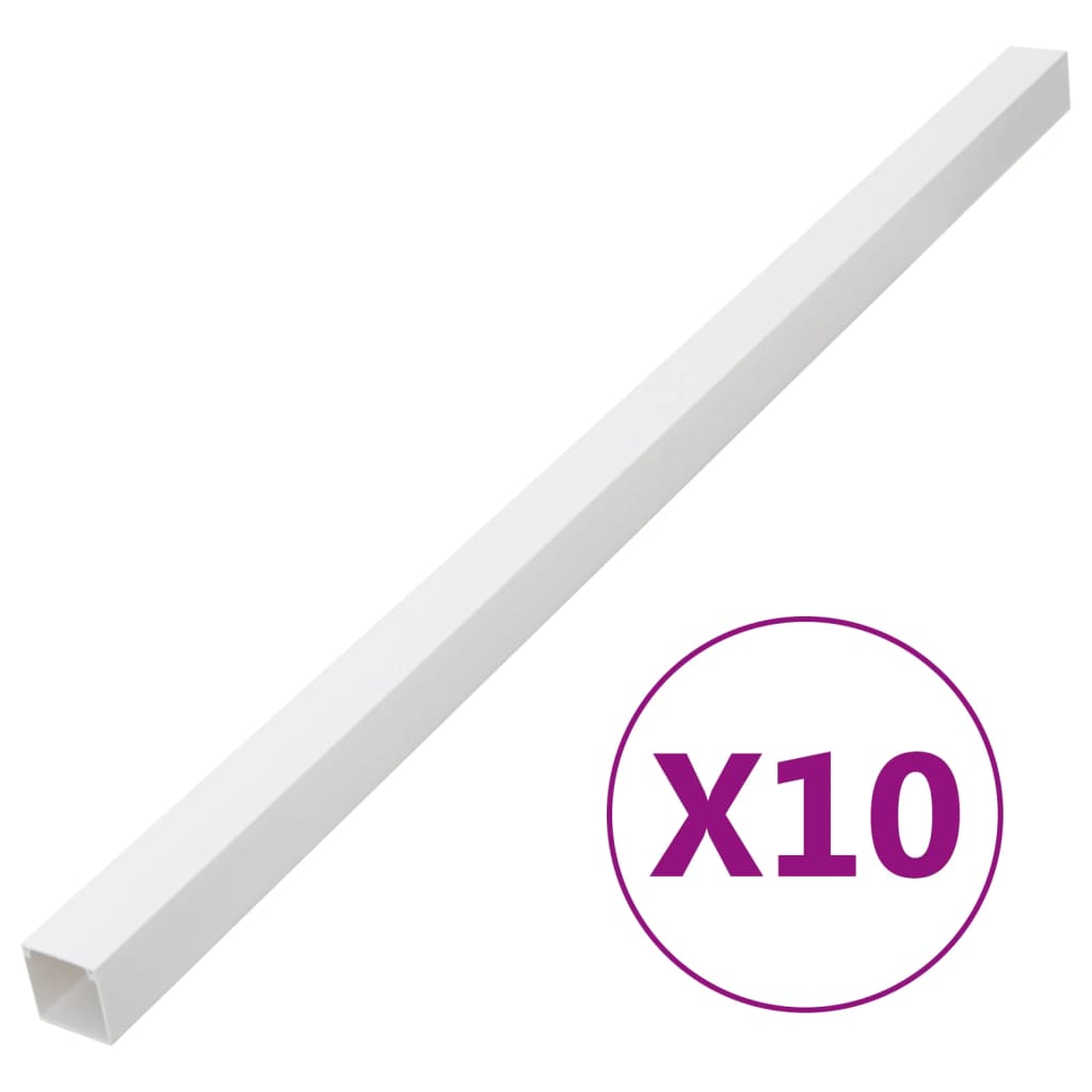 Canaletas para cables PVC 50x25 mm 10 m / 50 x 25 mm 10 m / Blanco ...