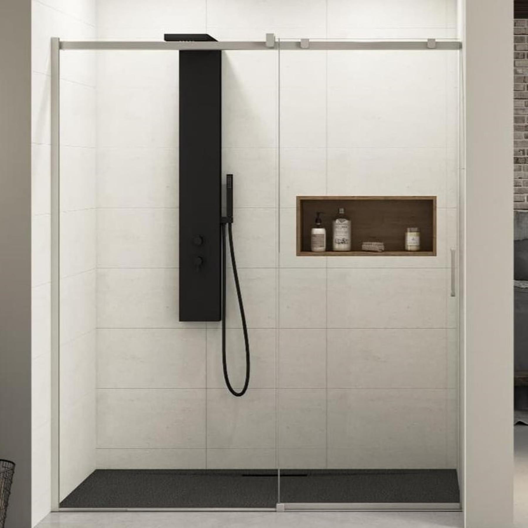 Paroi de douche coulissante et 1 fixe Kinedo EKINOX L 1,60 m H 2,07 m ...