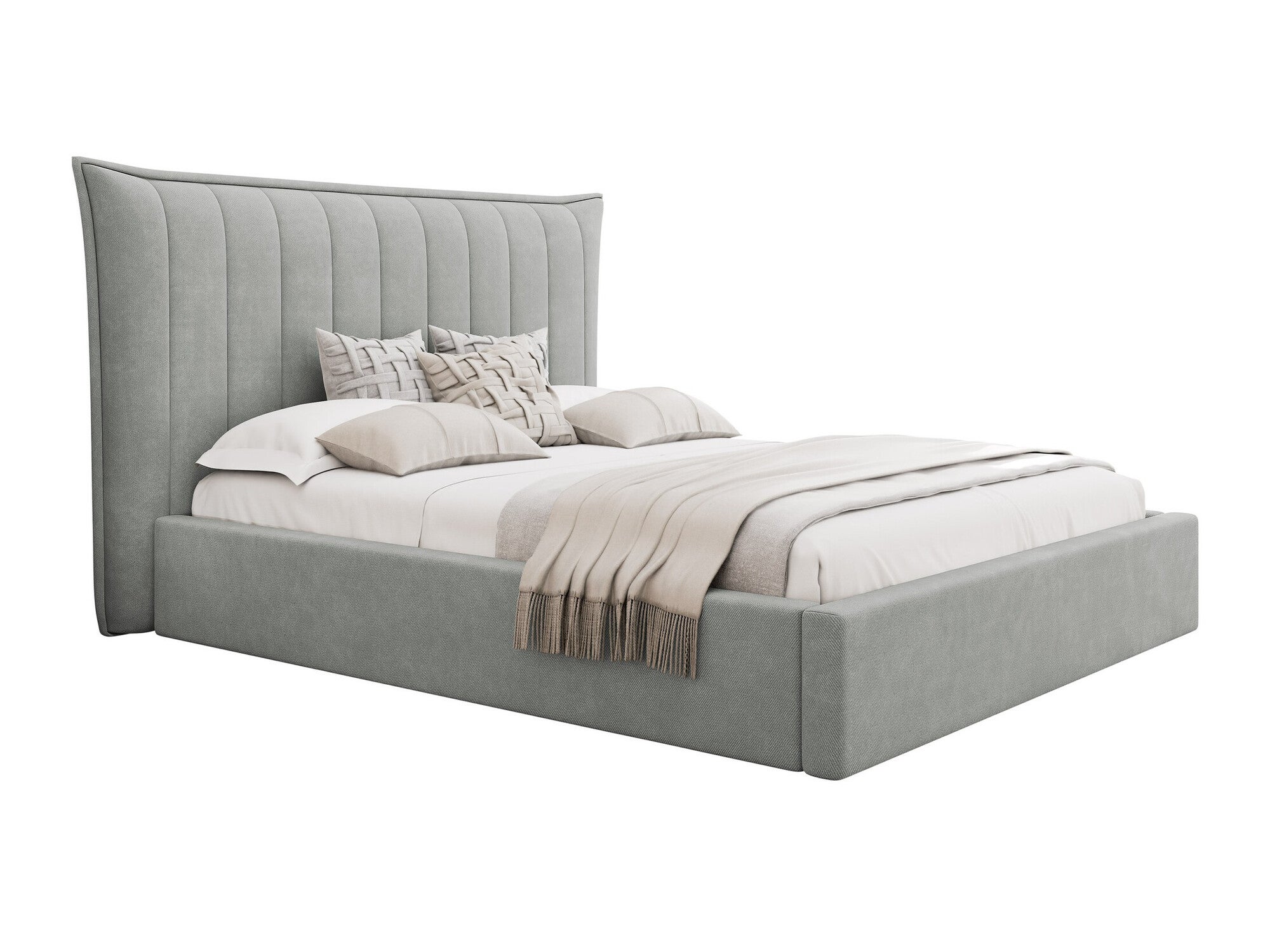 Letto Comfivo 382, Doppio, Grigio, 180x200, Arazzo, Reti a doghe ...