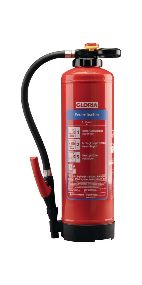 GLORIA Extincteur à eau 9 kg rechargeable classe d’incendie A 43 A ...