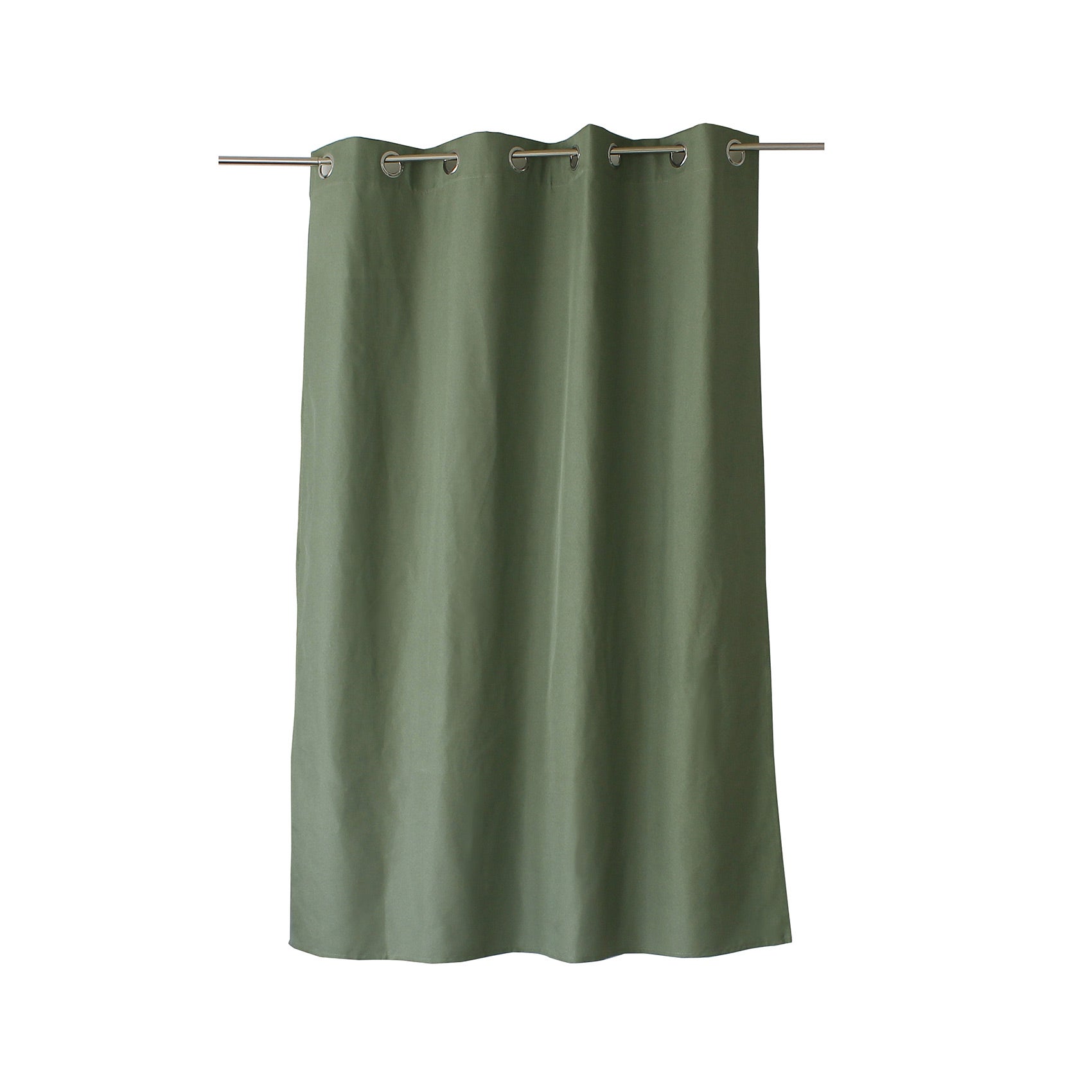 Rideau tamisant uni à œillets - Vert - 135x180 cm - Polyester | Leroy ...