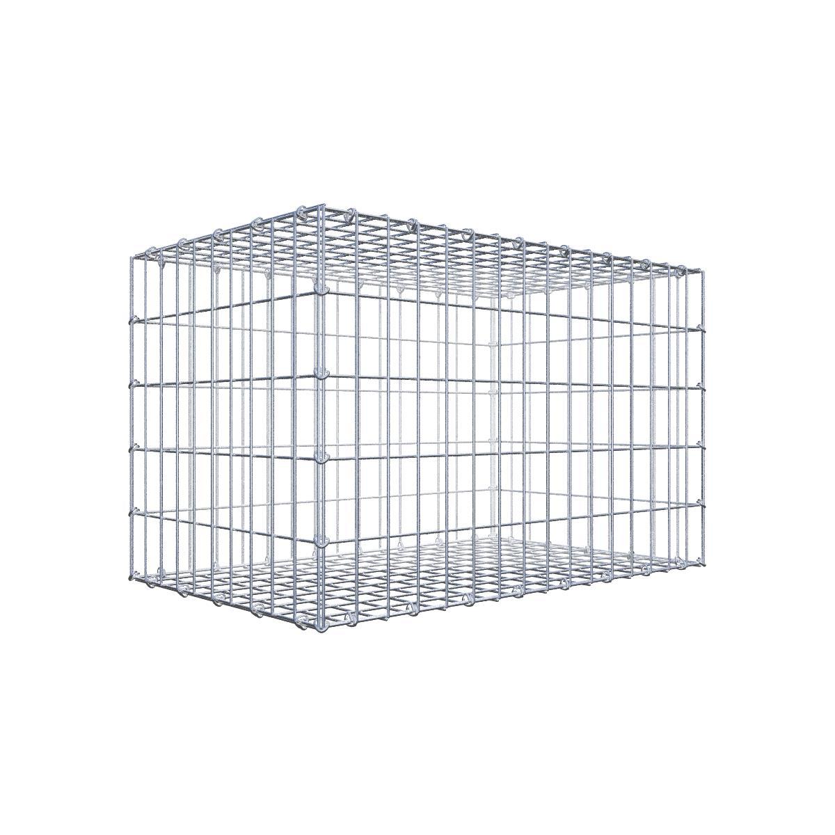 Gabion 80 cm x 50 cm x 50 cm (L x H x P), mailles 5 x 10 cm, Anneaux en ...