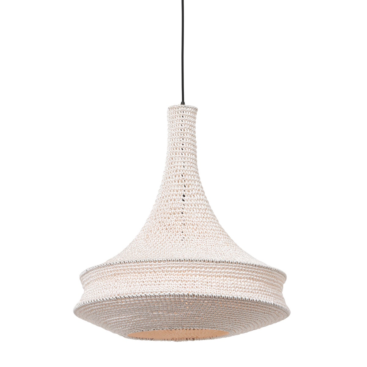 Anne Lighting - suspension - Marrakesch - blanc - corde - Ø 50cm - E27 ...