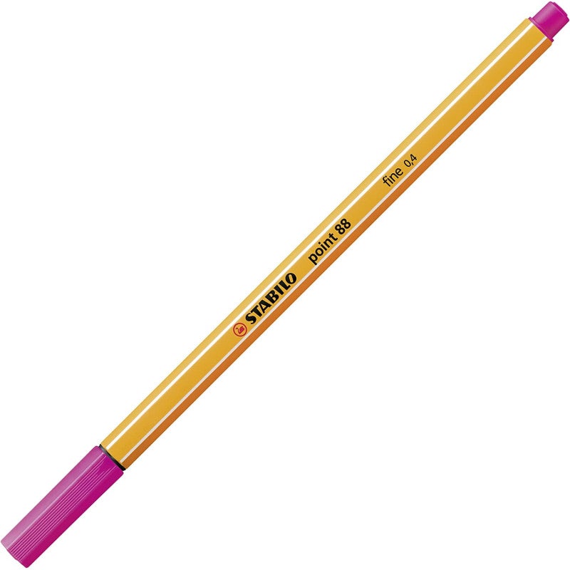 Marqueur stabilo pointe en fibre point 88 rose 0,4 mm | Leroy Merlin