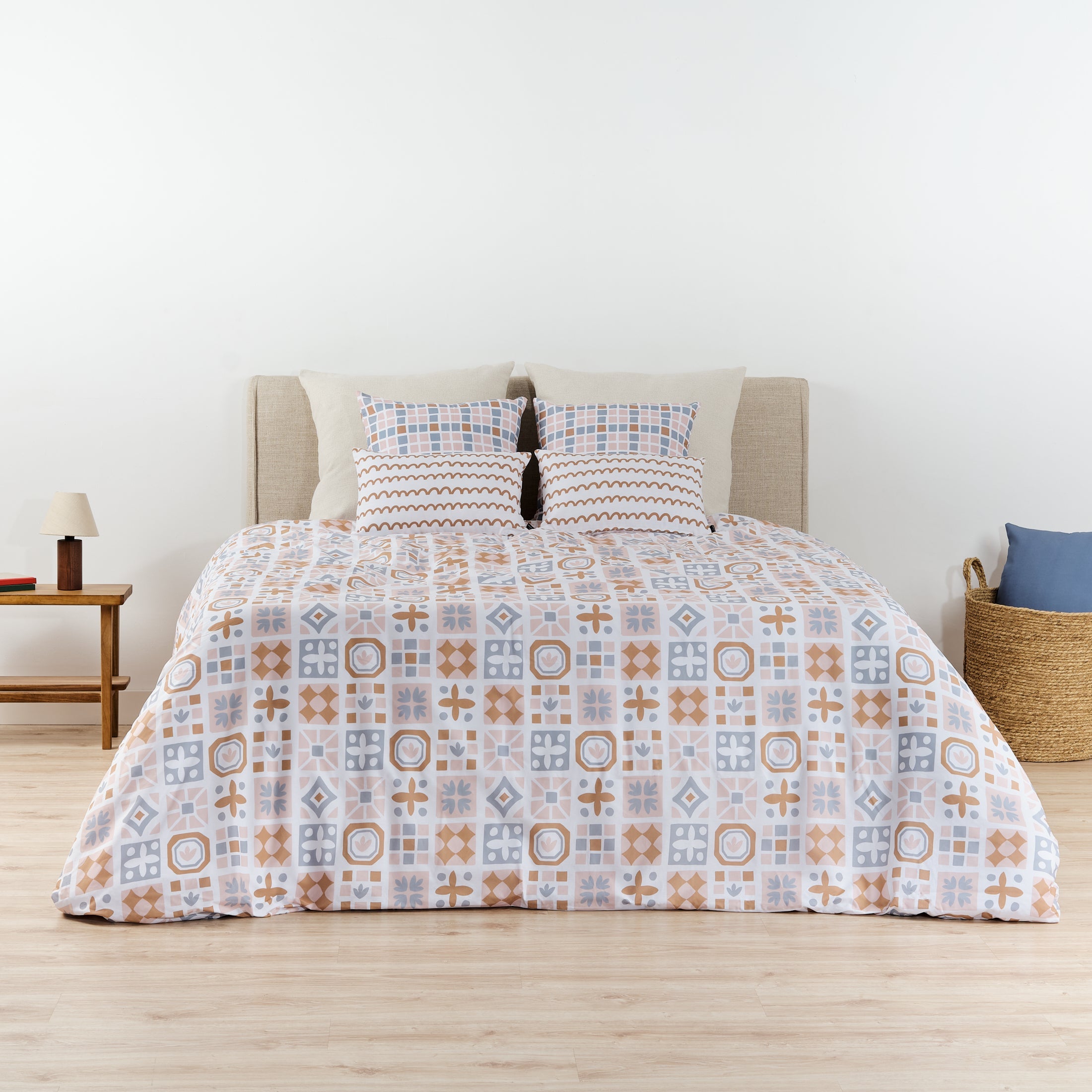 Housse de couette 100 % coton avec boutons Tilburg - 220x220 cm | Leroy ...