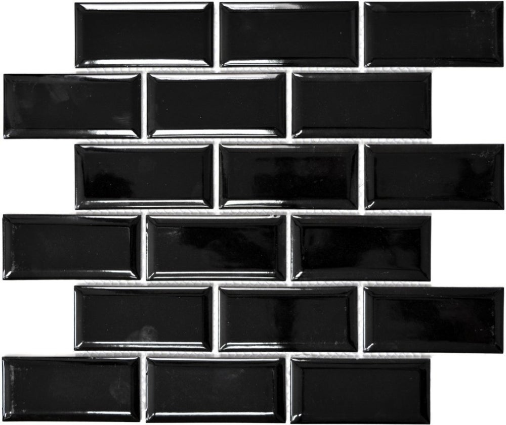 Mosaico cerámico negro brillante Metro Look - 10 láminas | Leroy Merlin