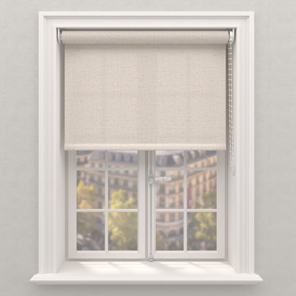 Store Enrouleur Tamisant, Tissu raffiné, Coloris lin, Avec effet lin, L ...