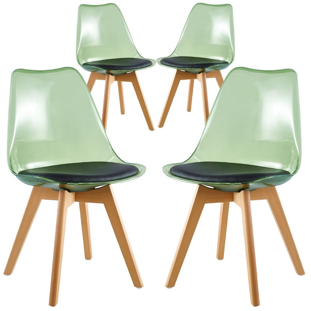 Chaises au design moderne vert transparent | Leroy Merlin