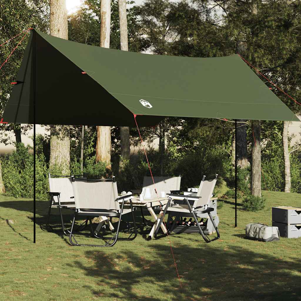 Lona de camping impermeable verde oliva 462x306x211 cm | Leroy Merlin