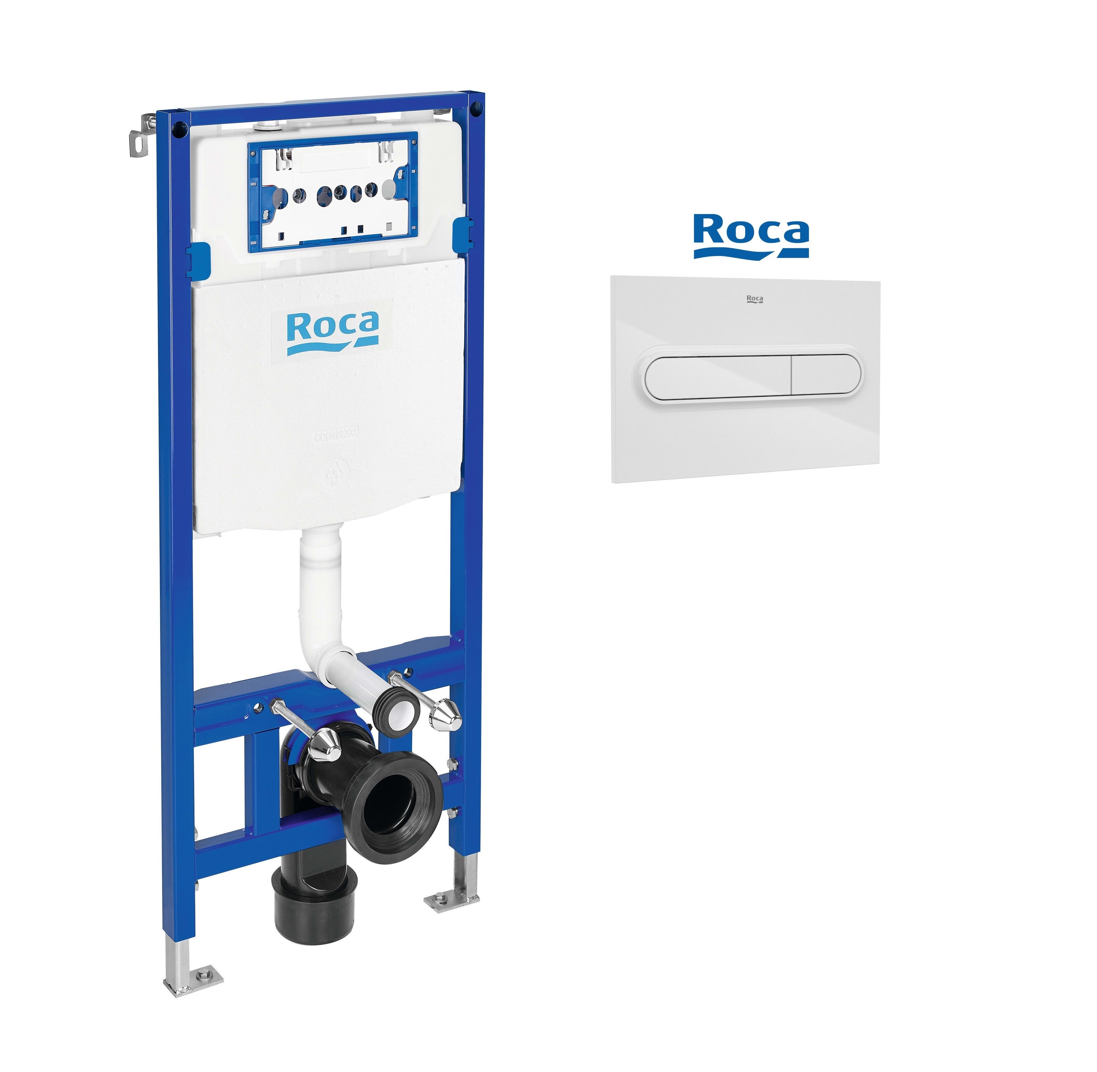 Roca Pack Duplo One : bâti-support avec réservoir encastré et plaque de ...