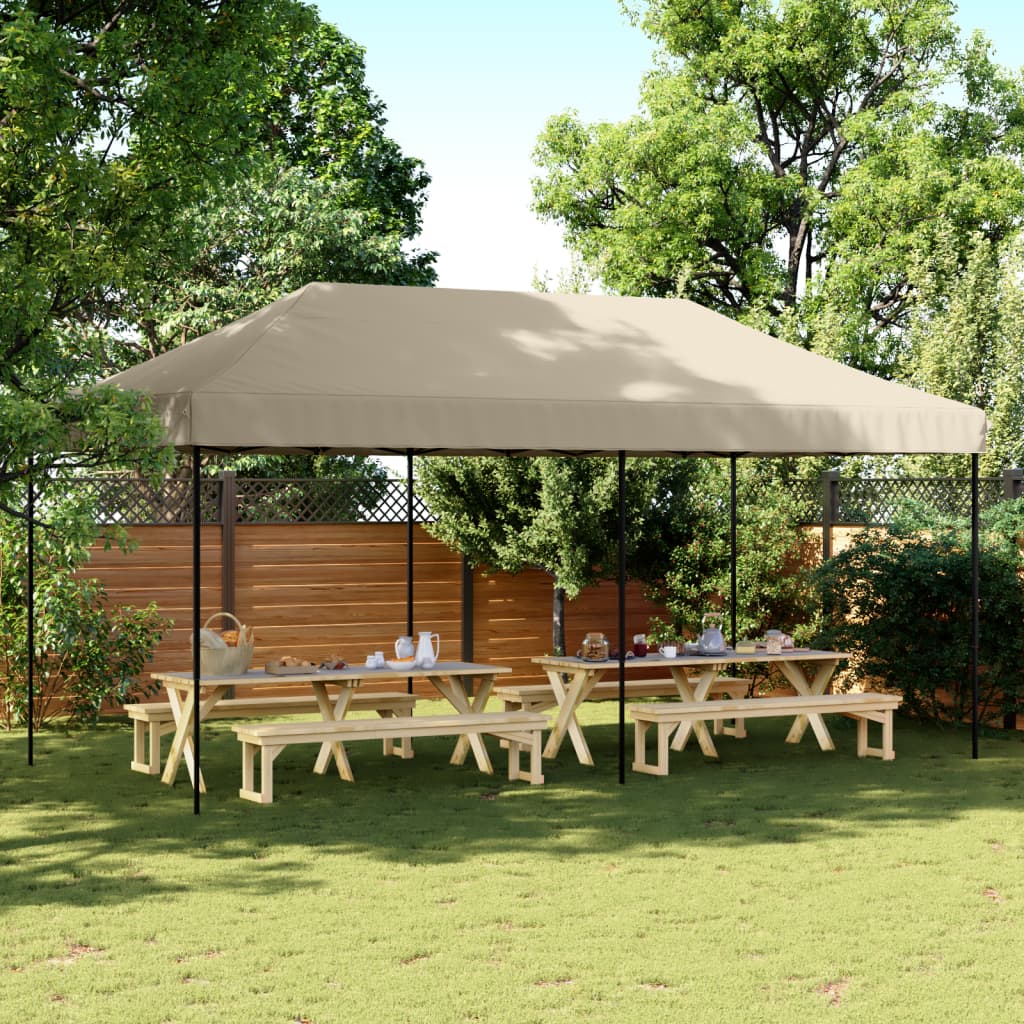 Carpa para fiestas plegable retráctil color topo 580x292x315 cm | Leroy ...