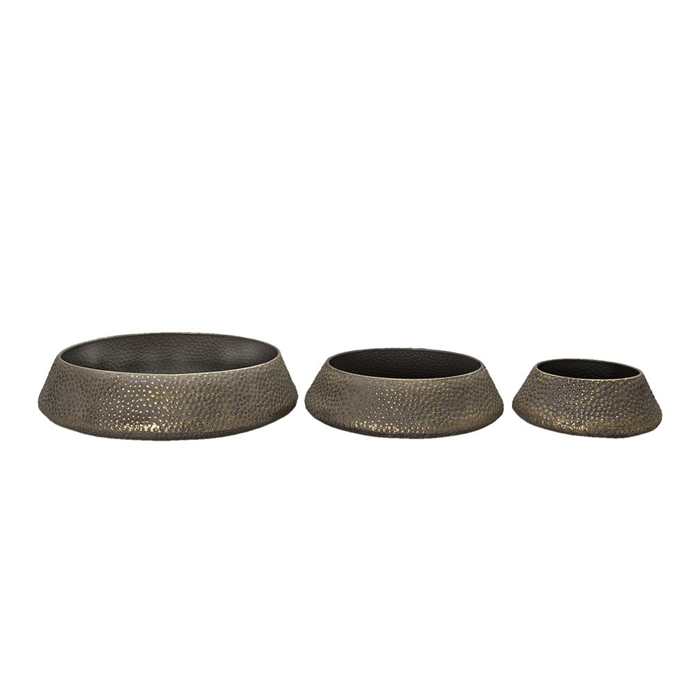 Clayre & Eef Pot de fleurs set de 3 (3) Ø 42x10 / Ø 34x9 / Ø 24x9 cm ...