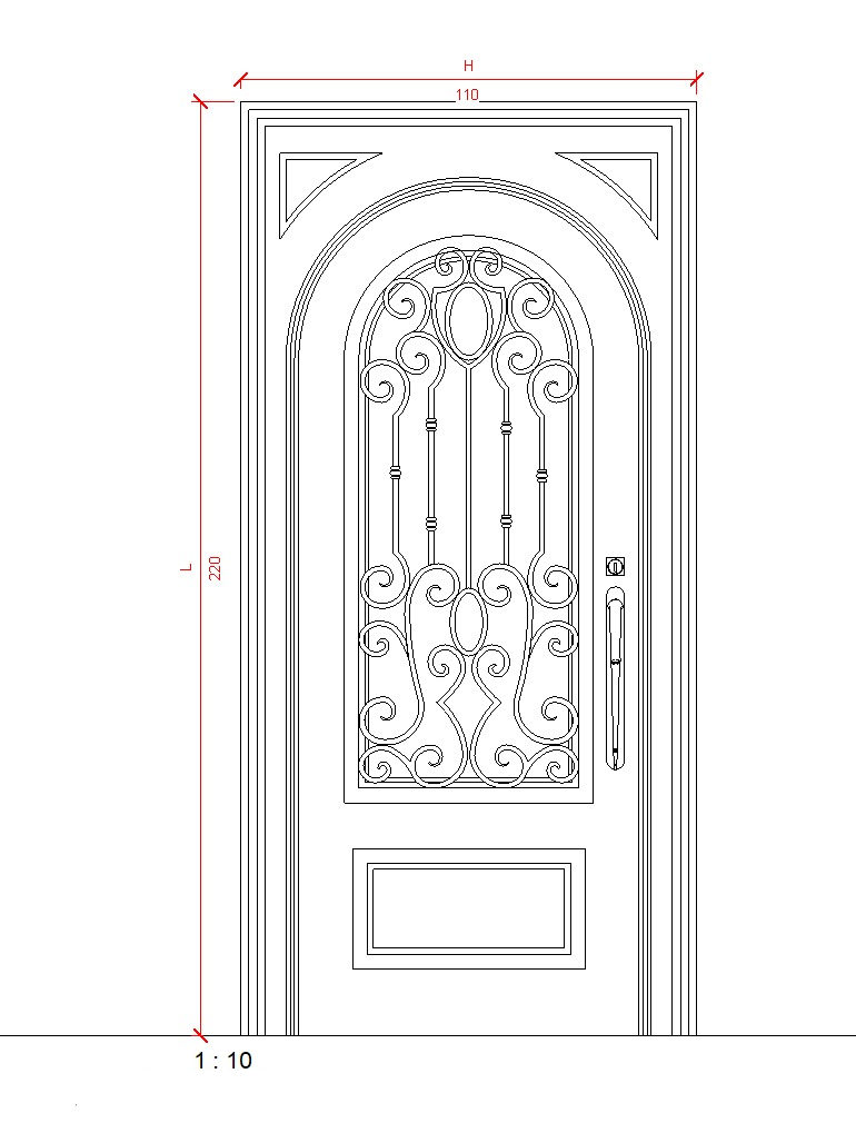 Porte d'entrée, métallique, artisanale, pour l'extérieur, un vantail ...