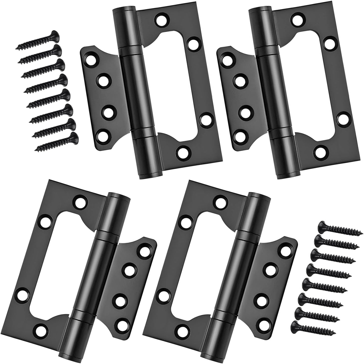 4x Charnières en Acier Inoxydable, 4 Pouces Rectangulaire Feuille 100mm ...