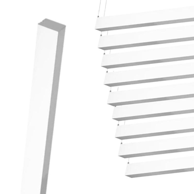 Réglette suspendue 35W 5.5 x 7 x 120 cm - Pack de 10 / Blanc / Blanc ...