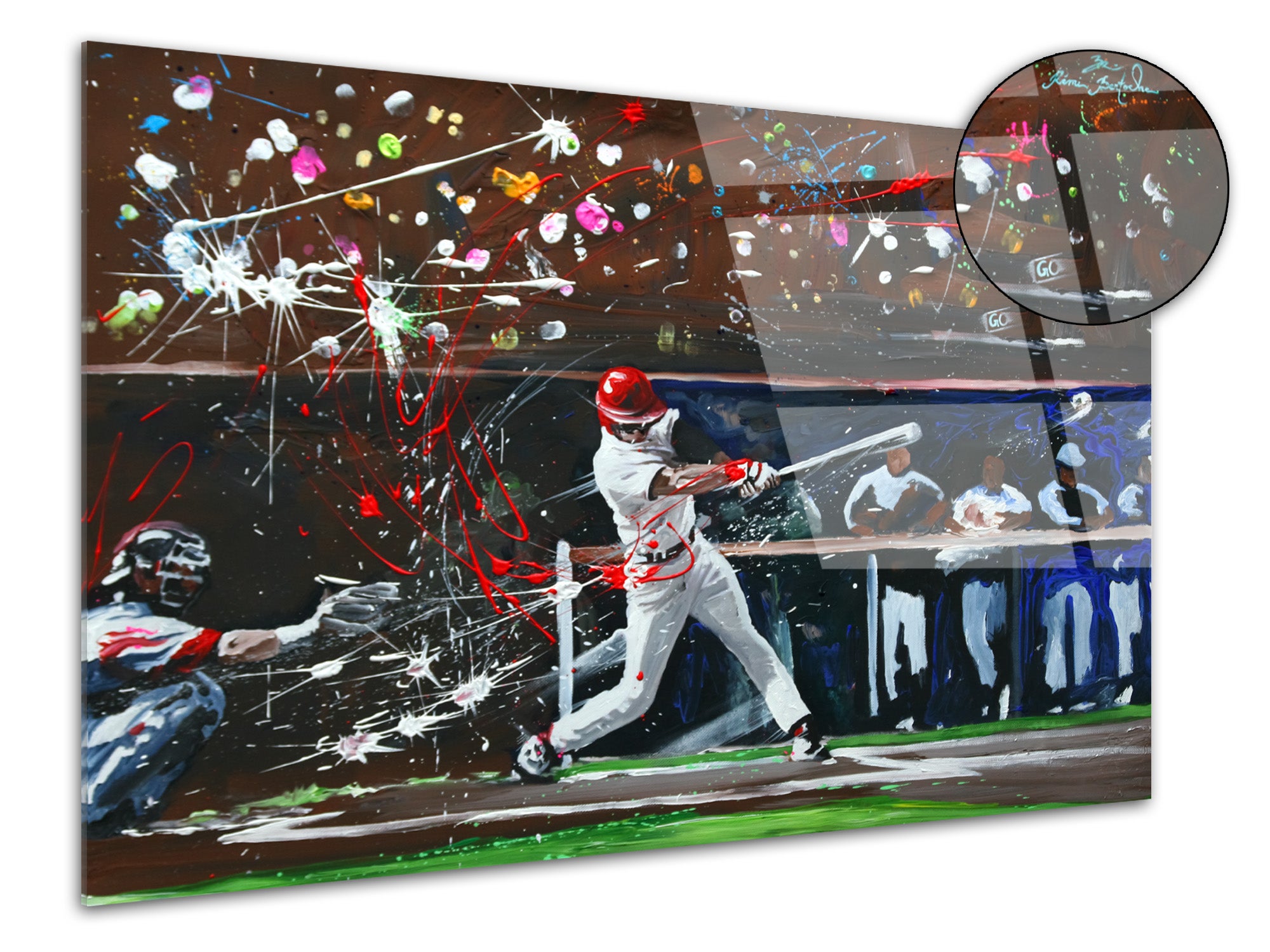 Tableau plexiglas décorative reproduction peinture Baseball | Leroy Merlin