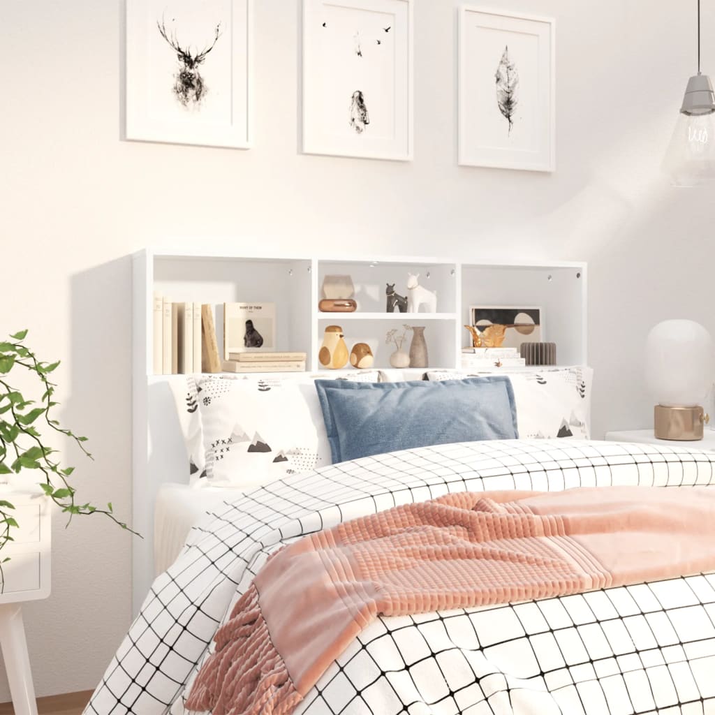 Testiera con Contenitore Bianco 120x19x103,5 cm | Leroy Merlin