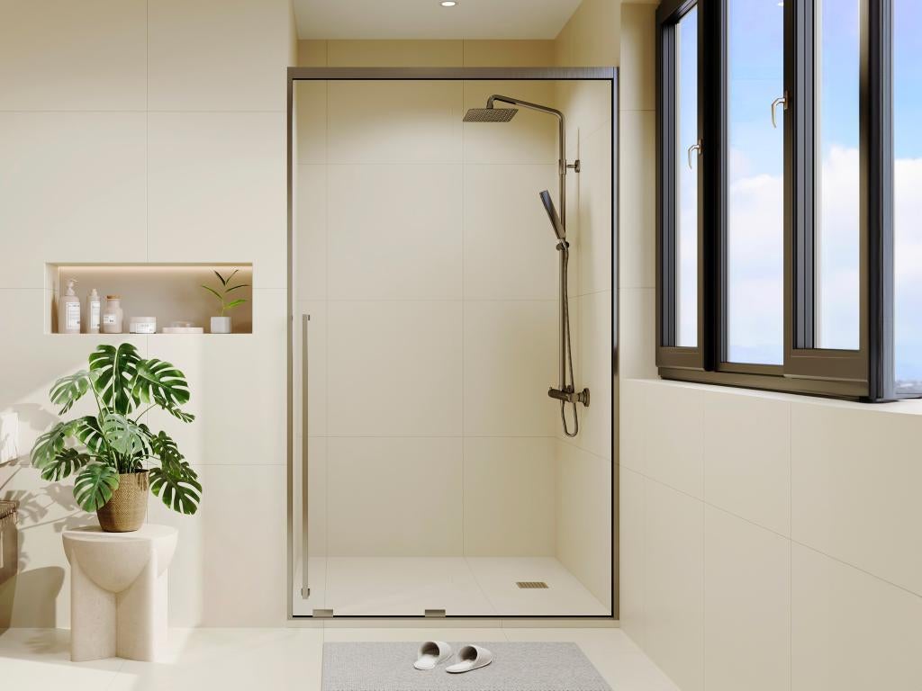 Porte de douche coulissante - Verre trempé 8 mm - 120 x 200 cm ...