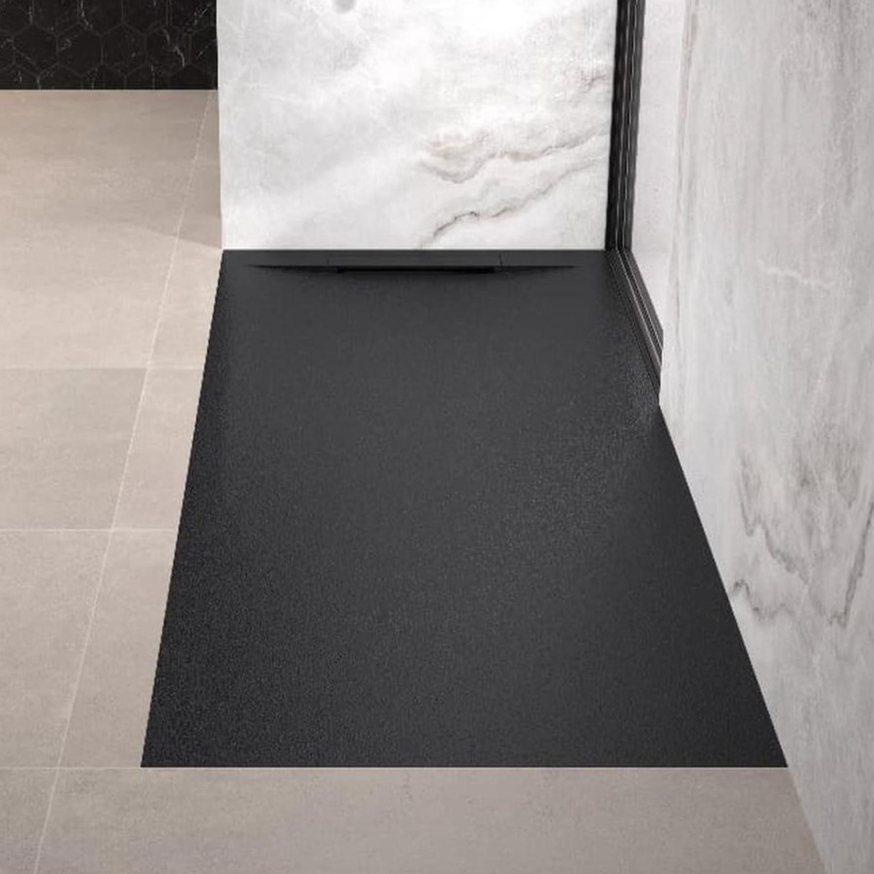 Kinedo Kineline 160x80 ducha receptor negro textura granito evac ...