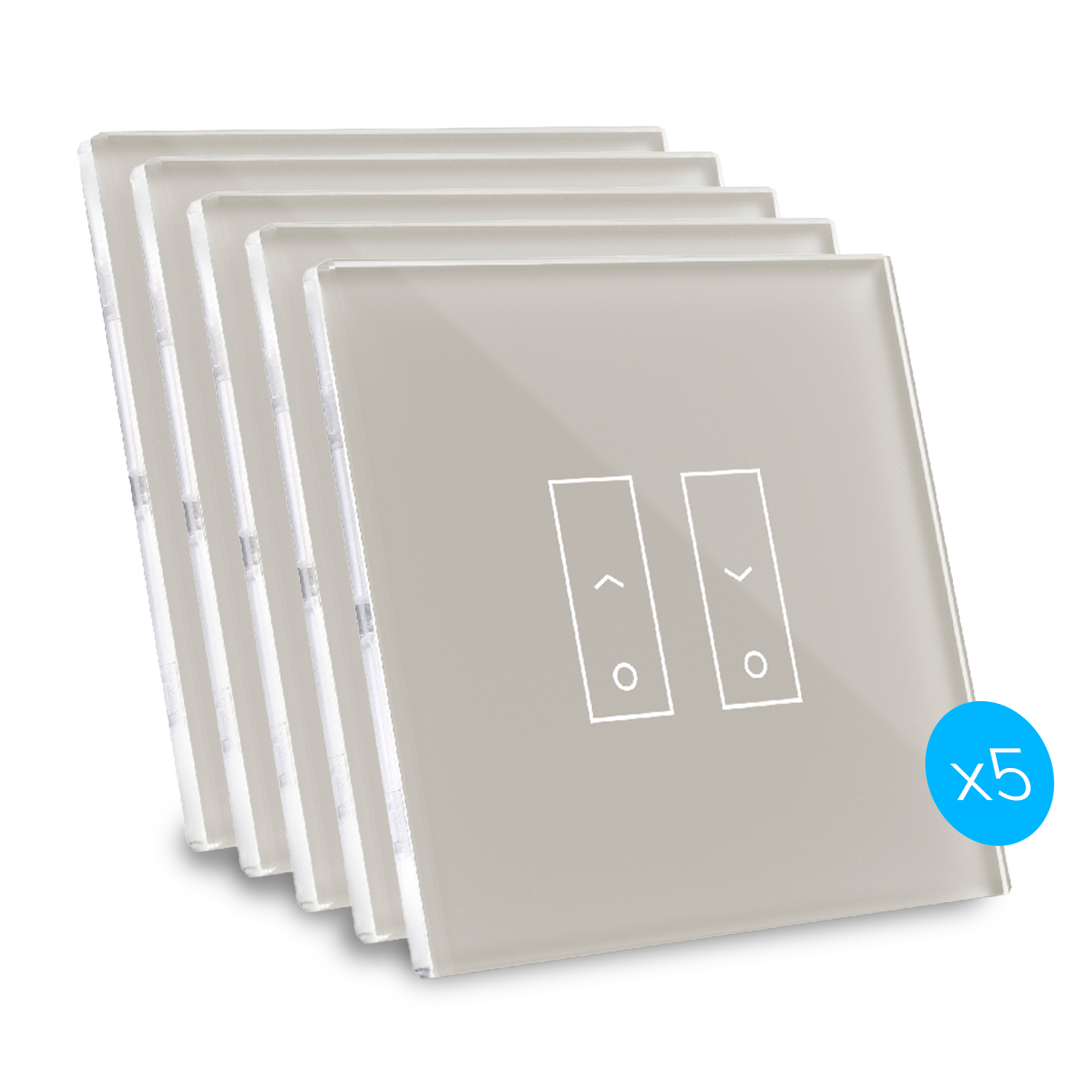 Kit de 5 interrupteurs de design connectés via Wi-Fi iotty E2S PLUS ...