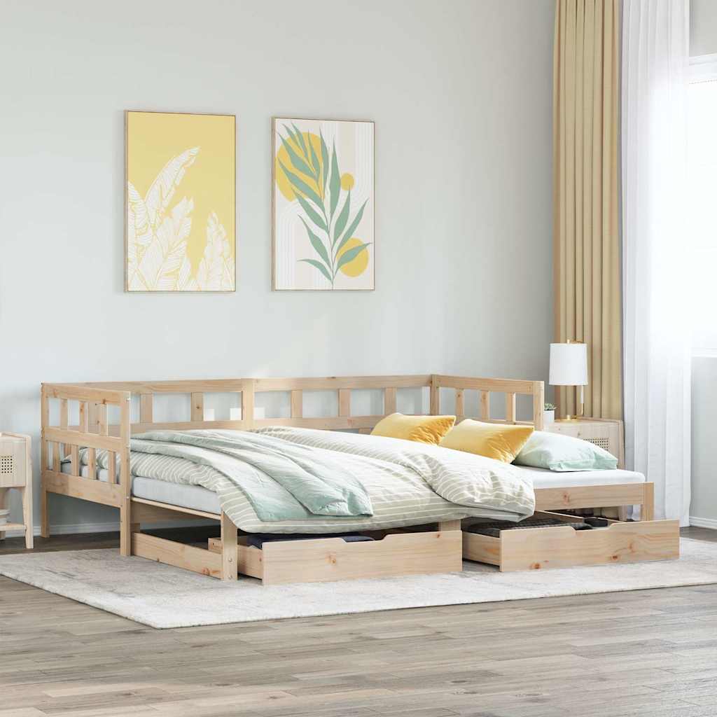 Maison Exclusive - Sofá cama nido con cajones sin colchón 90x200 cm | Leroy Merlin