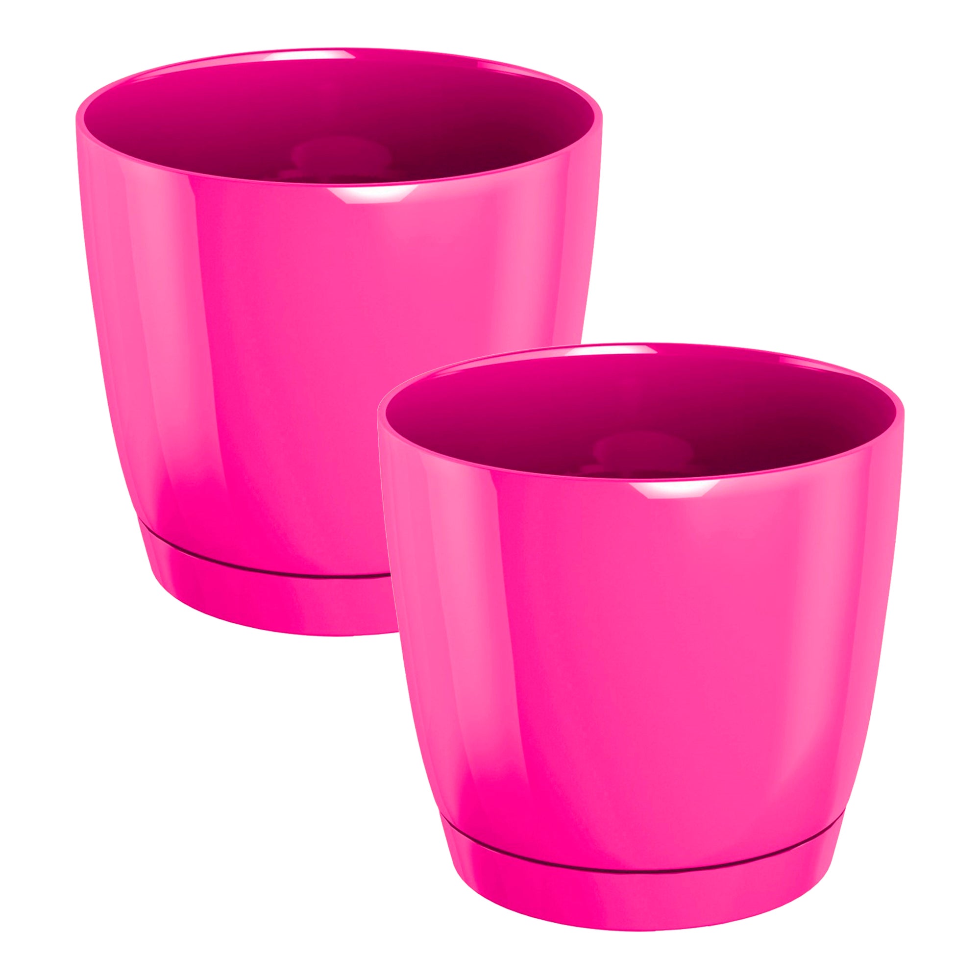 2 Pot plastique Coubi Round P Violet 13,5 x 13,5 x 12,4 | Leroy Merlin