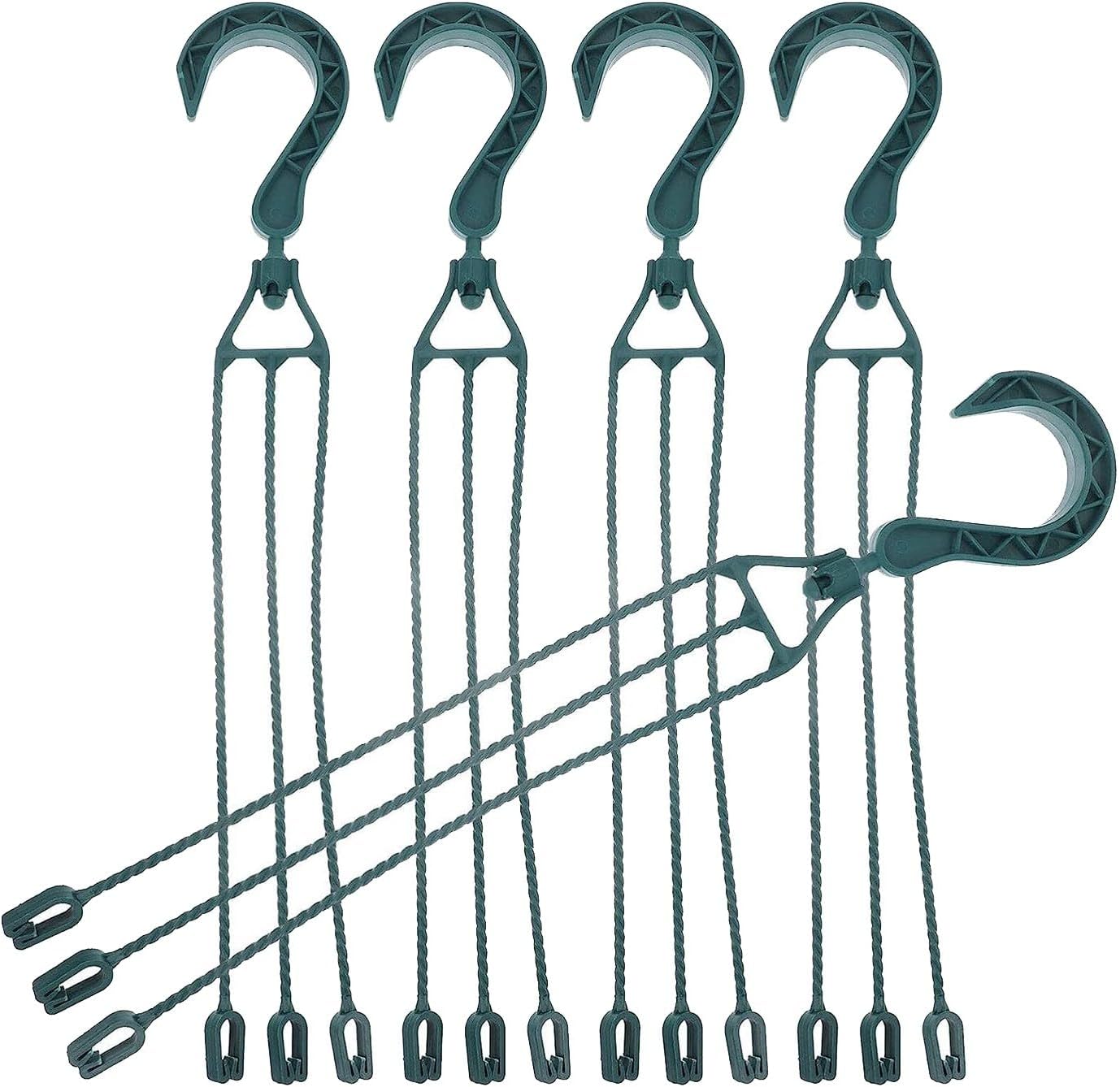 Lot de 5 chaînes de suspension en plastique pour pot de fleurs (vert ...