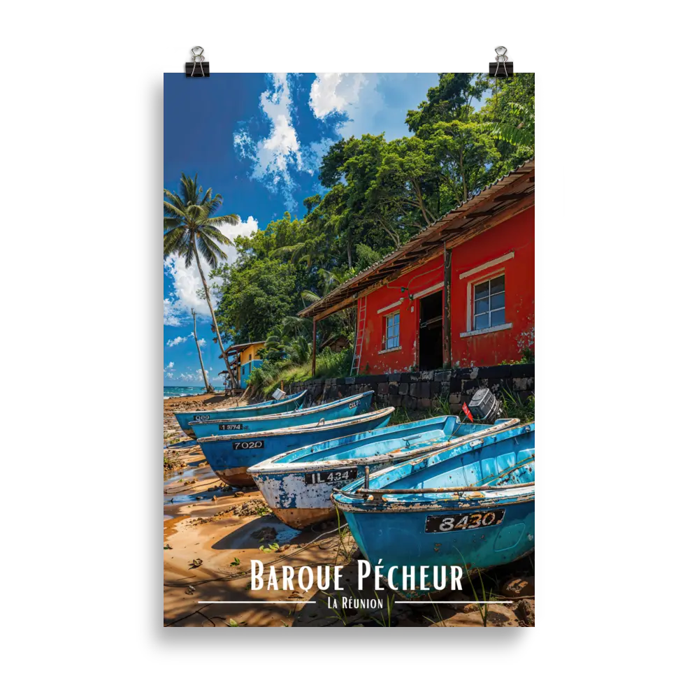 Affiche de La Réunion 'Barque Pêcheur' | Leroy Merlin