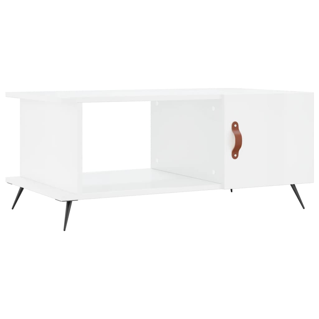 Table basse, contreplaqué blanc brillant, 90x50x40 cm | Leroy Merlin
