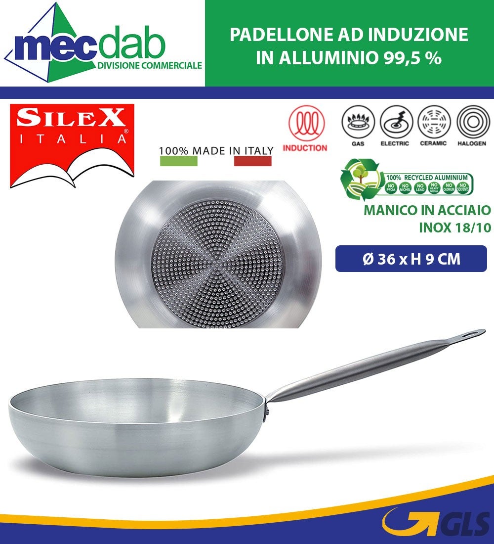 Padellone Da Chef In Alluminio Puro al 99,5% Ad Induzione Doppio Fondo ...