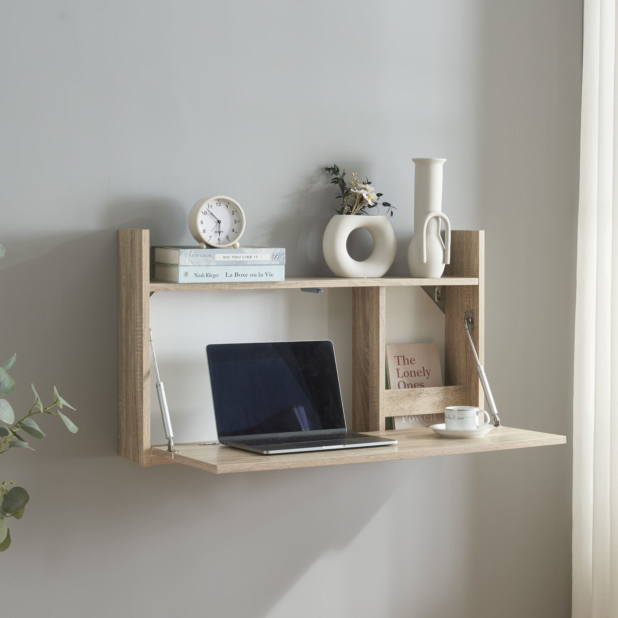 Escritorio plegable Rautalampi con 2 compartimentos aglomerado ...