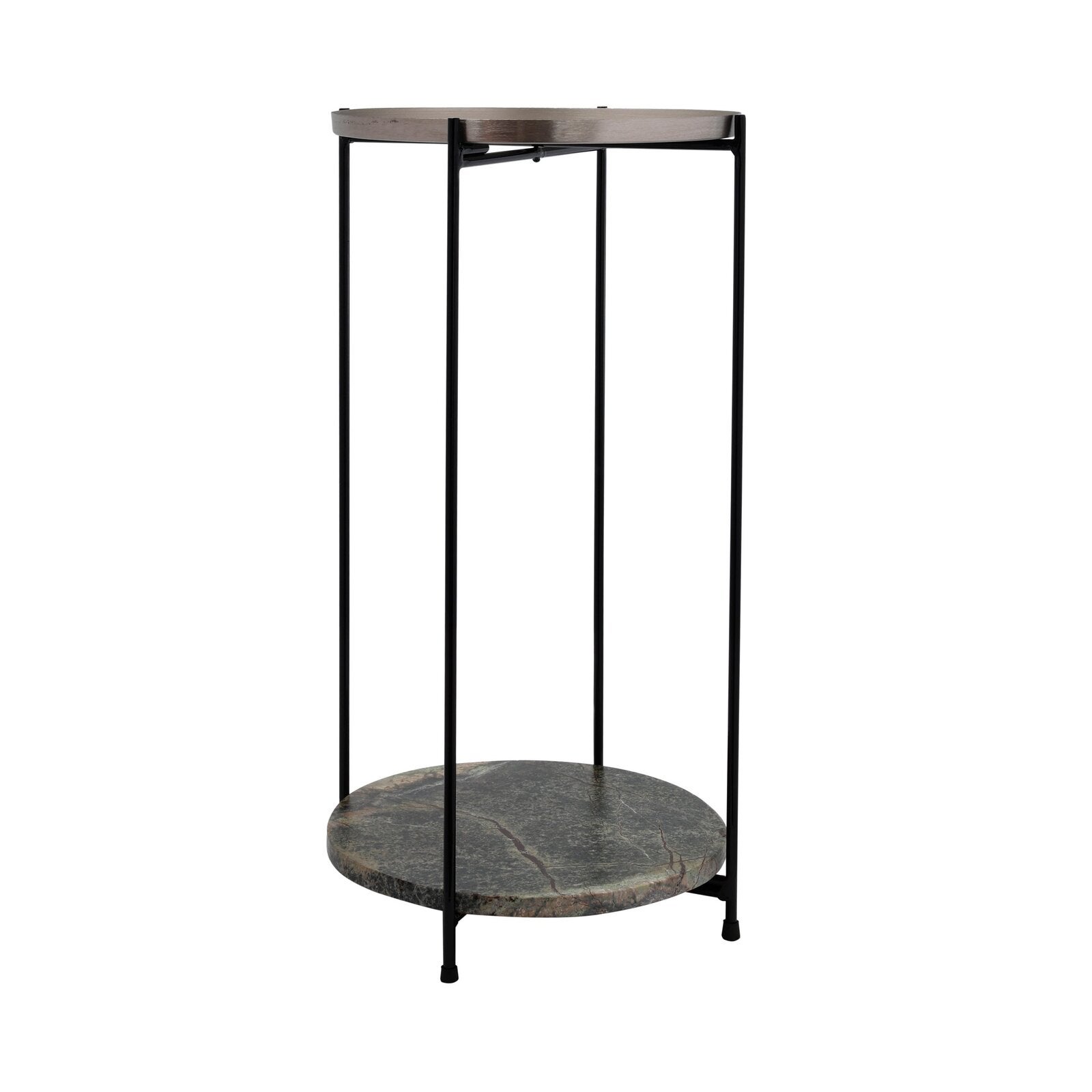 Table d'appoint louisa 125 32,5 x 32,5 x 54 cm Argent | Leroy Merlin